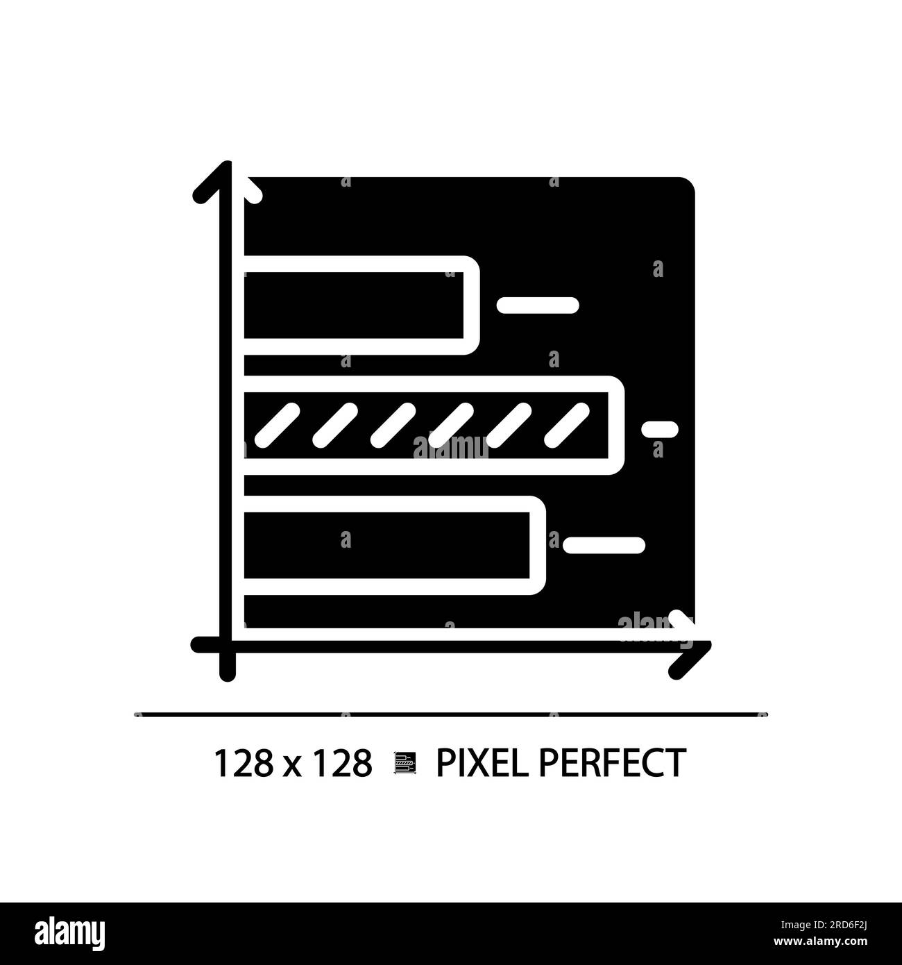 Horizontal bar chart black glyph icon Stock Vector Image & Art - Alamy