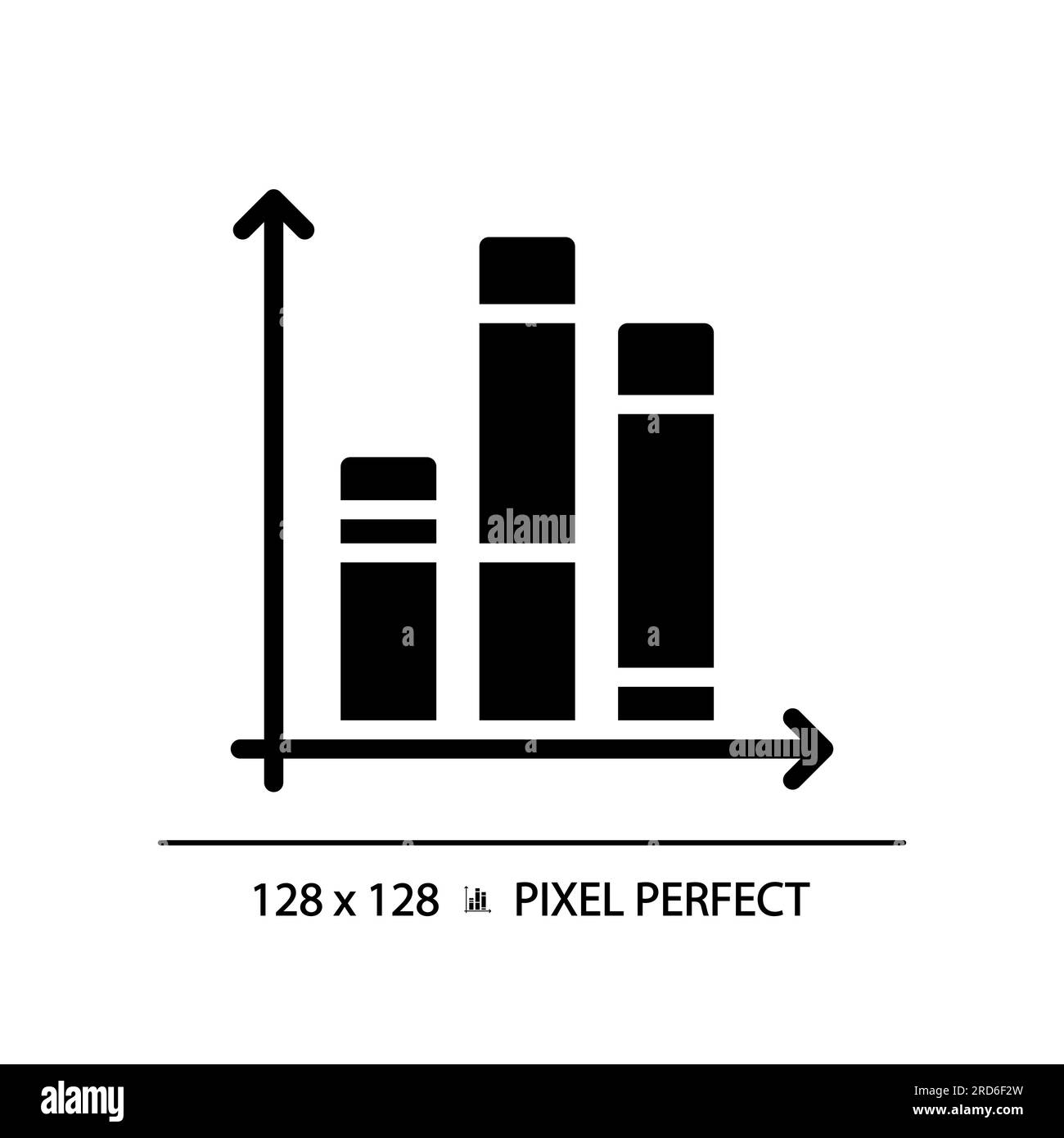 Vertical stacked column chart black glyph icon Stock Vector Image & Art ...