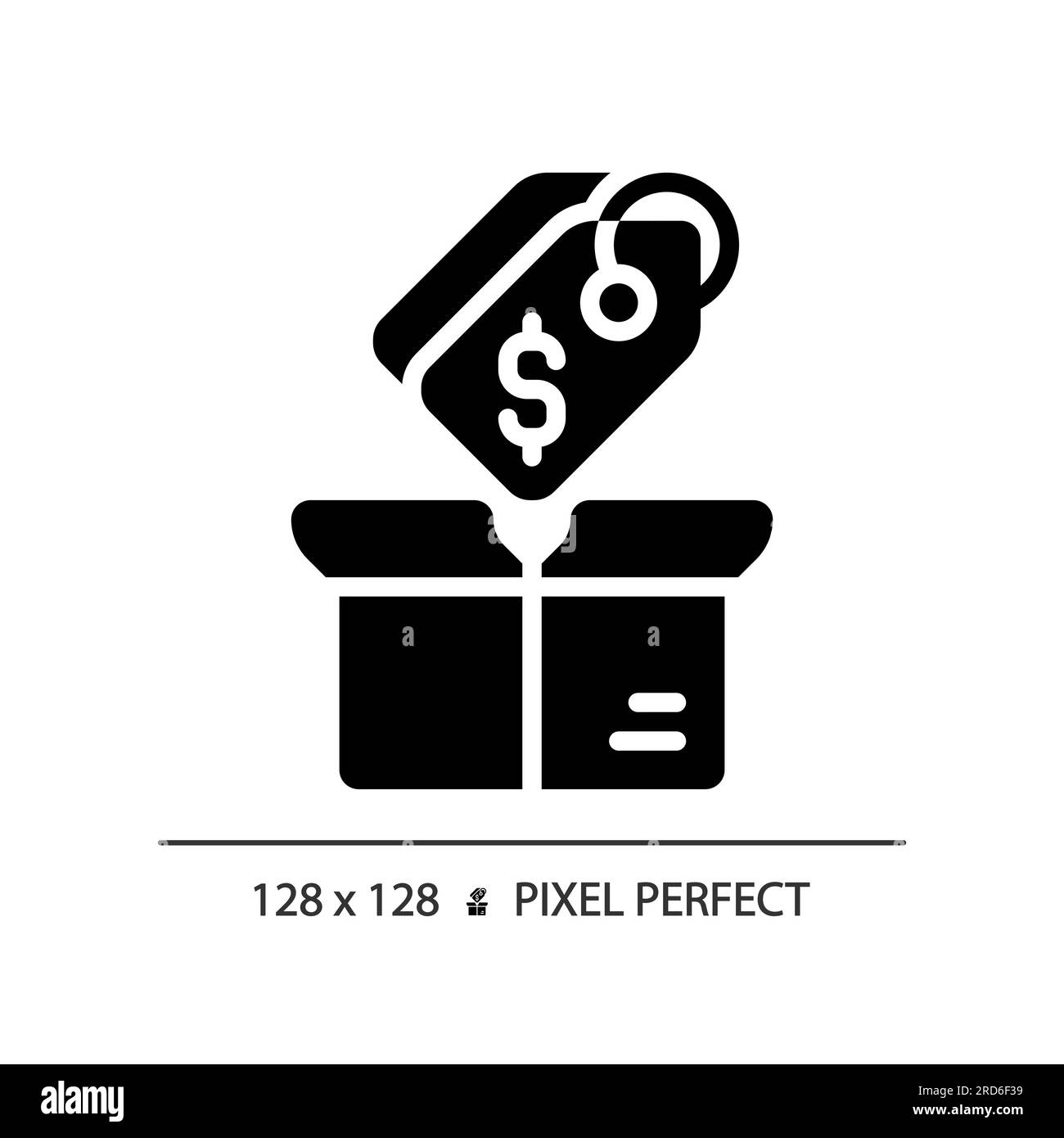 2D pricing label solid icon Stock Vector Image & Art - Alamy