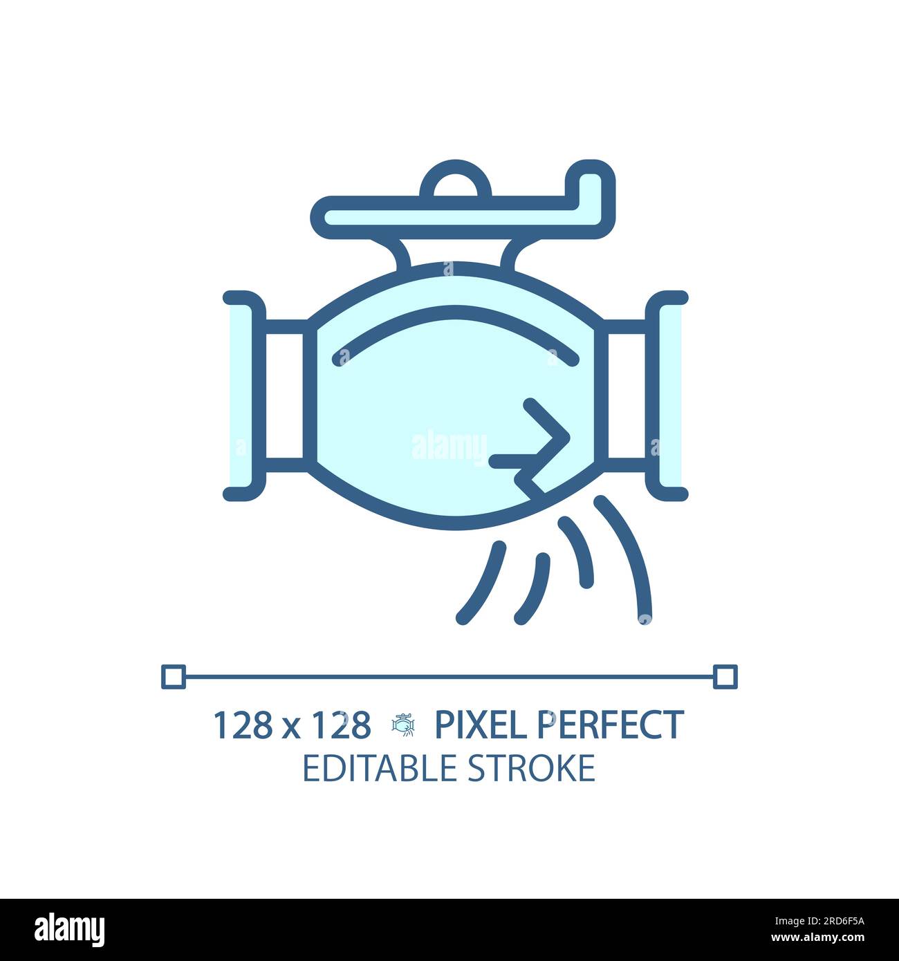 Oil pipe leakage light blue icon Stock Vector Image & Art - Alamy