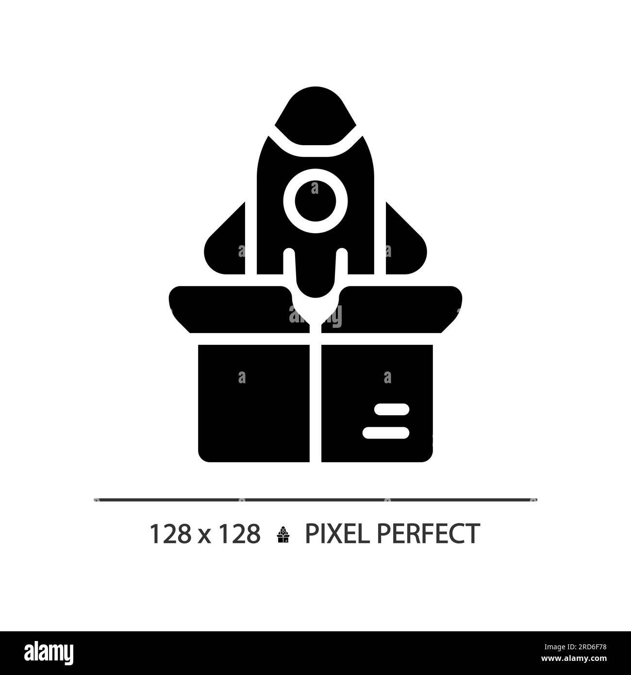 2D product launch solid icon Stock Vector Image & Art - Alamy