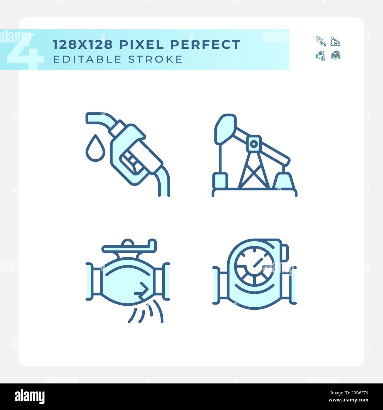 Fuel transportation light blue icons Stock Vector Image & Art - Alamy