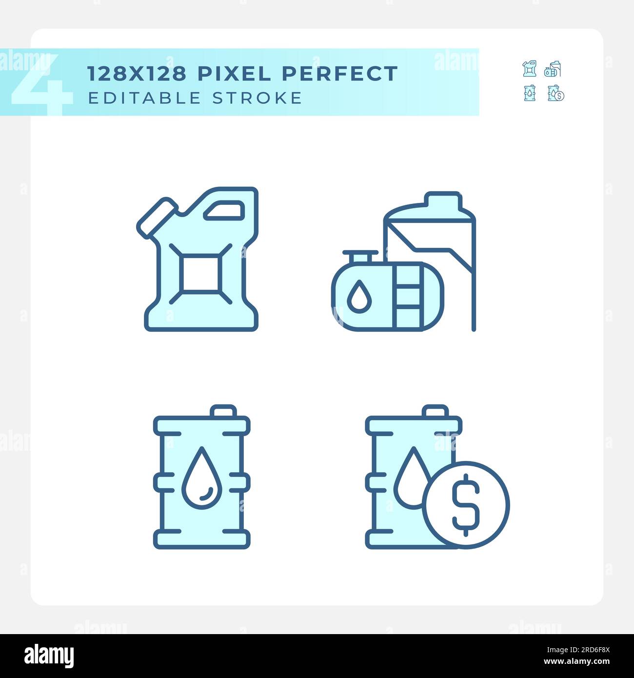 Fuel storage light blue icons Stock Vector Image & Art - Alamy