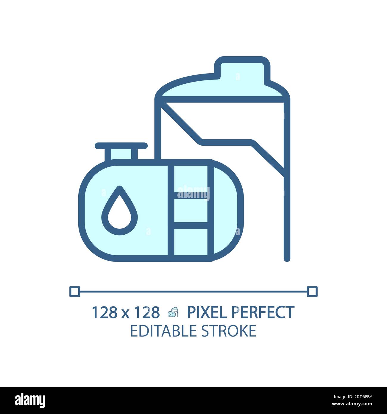 Oil refinery tank light blue icon Stock Vector Image & Art - Alamy