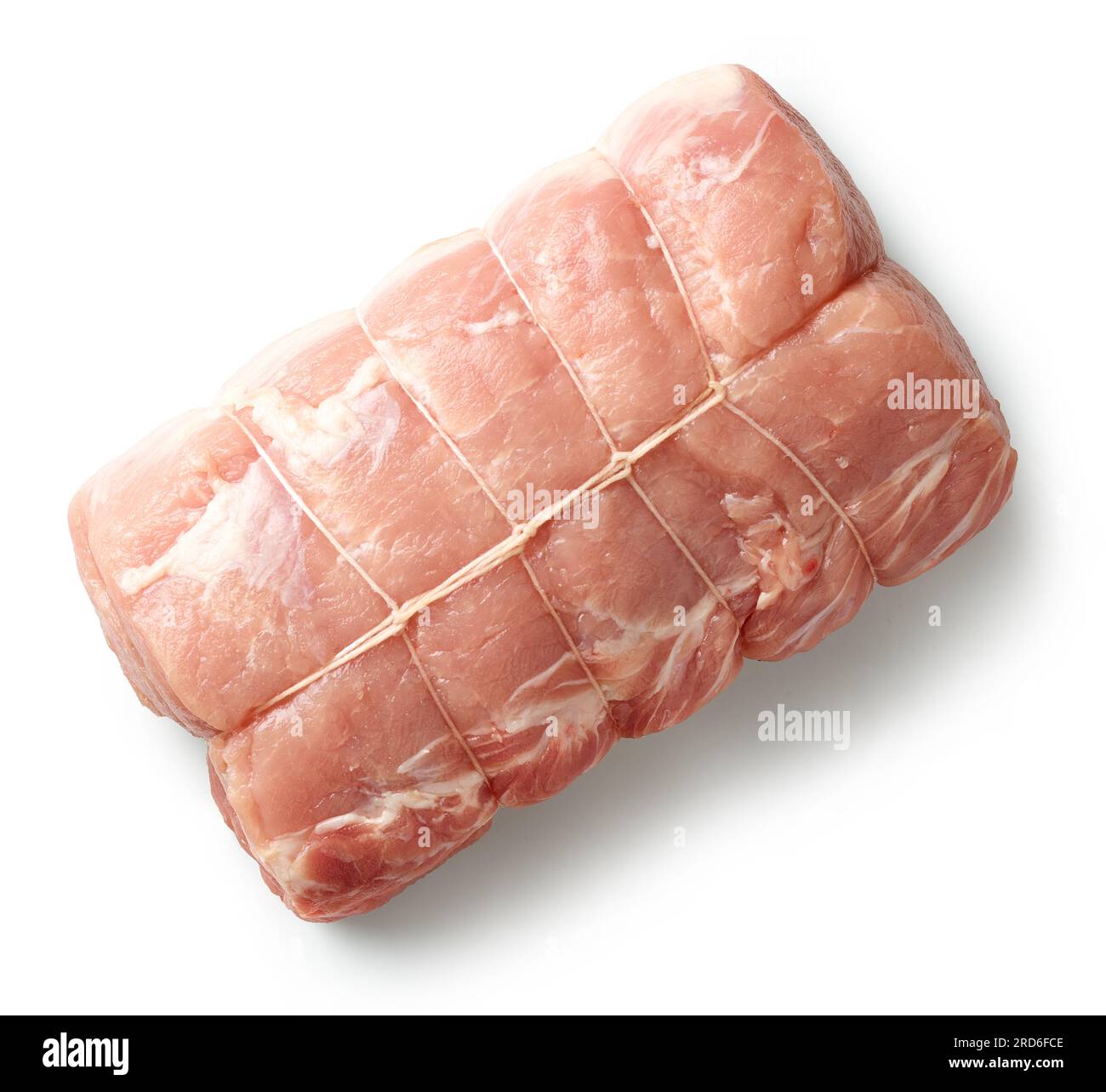 fresh raw pork meat for making roast pork isolated on white background ...