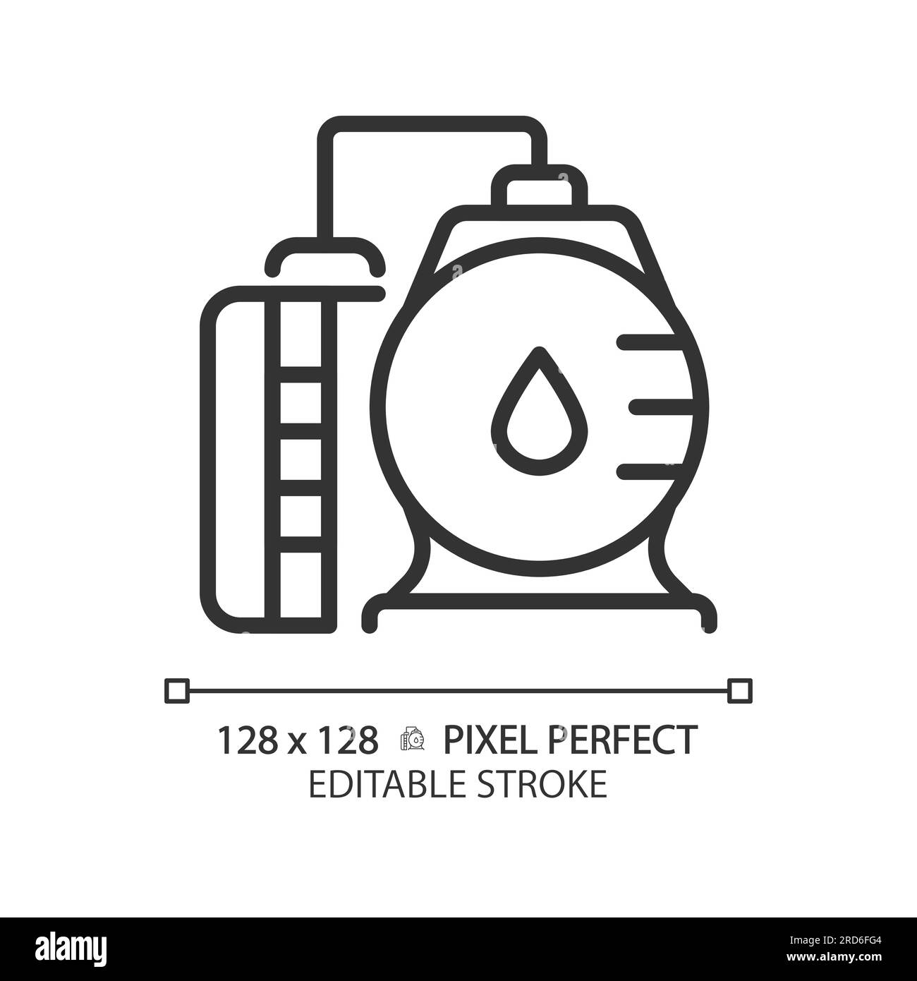 Oil refinery linear icon Stock Vector Image & Art - Alamy