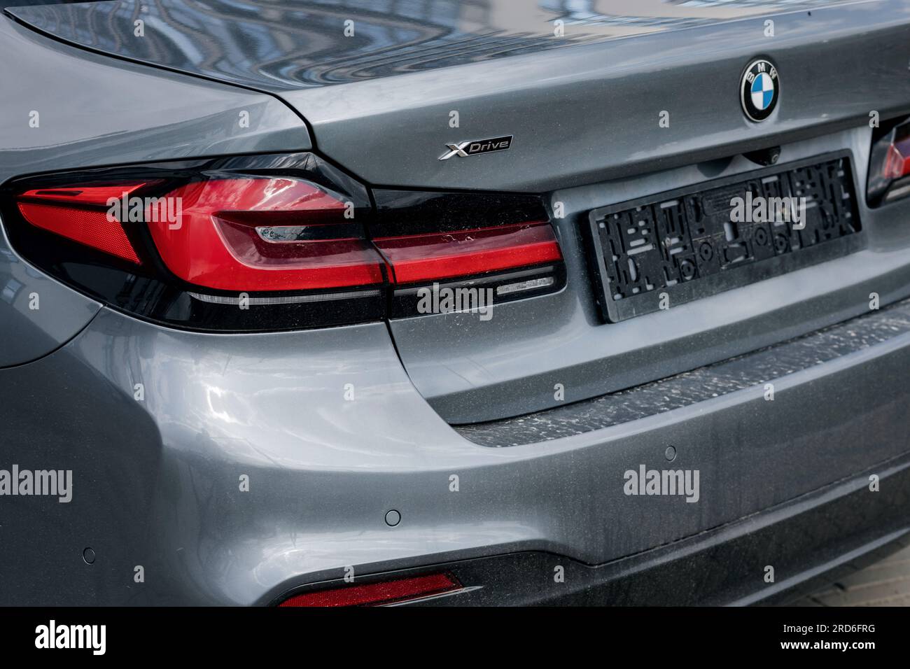Minsk, Belarus, July 2023 - BMW 5 Series 520D xDrive. rear view ...