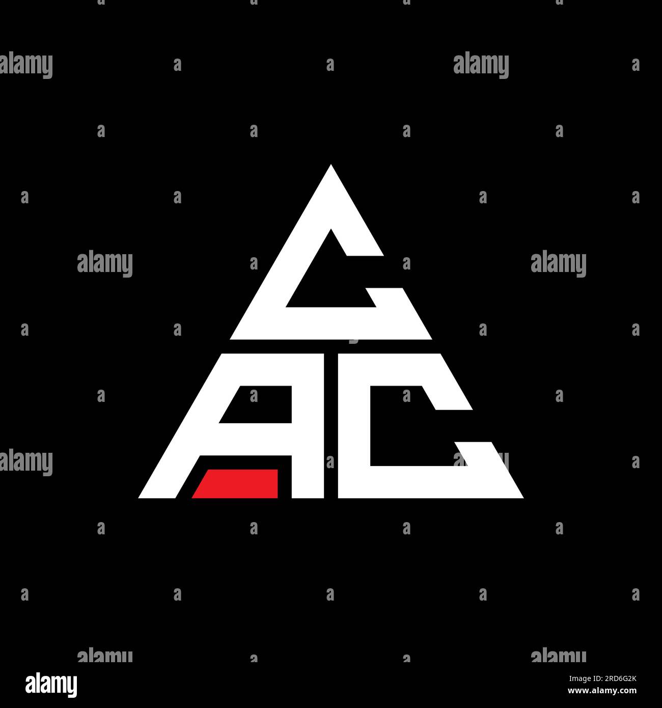 CAC triangle letter logo design with triangle shape. CAC triangle logo ...