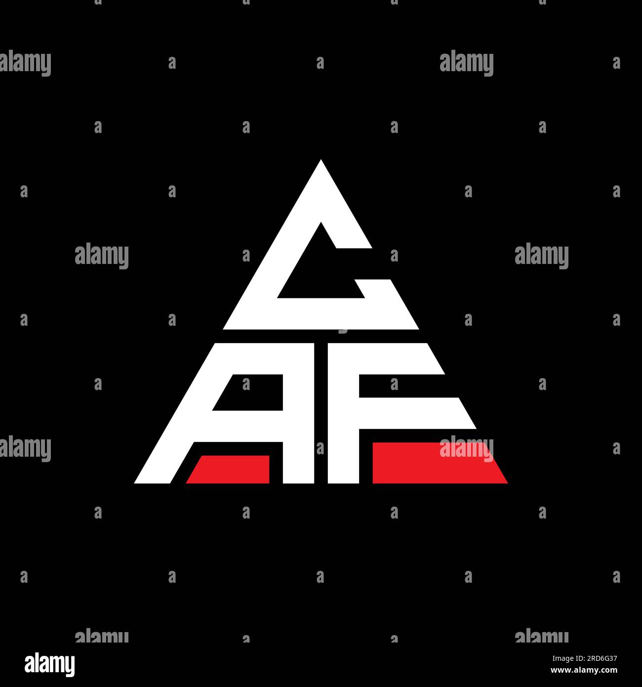 CAF triangle letter logo design with triangle shape. CAF triangle logo ...