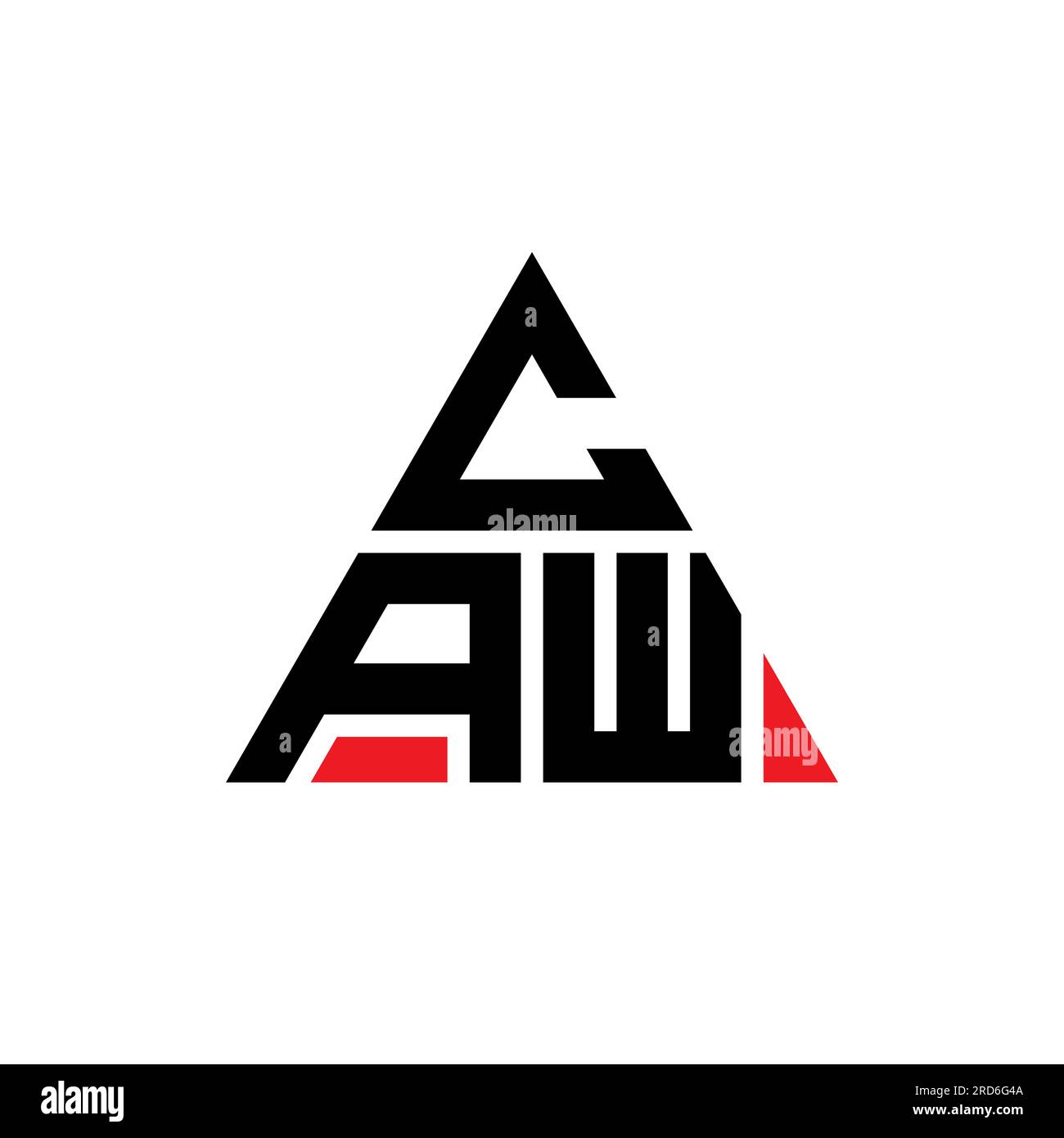 CAW triangle letter logo design with triangle shape. CAW triangle logo ...