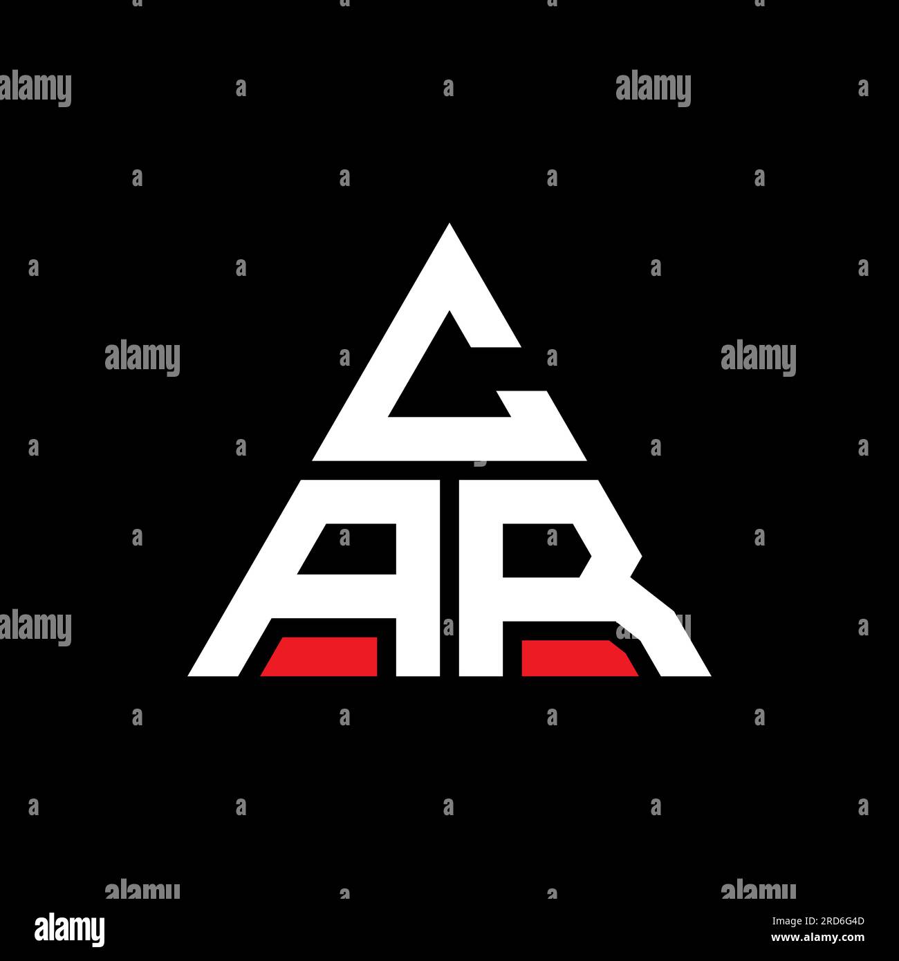 CAR triangle letter logo design with triangle shape. CAR triangle logo ...