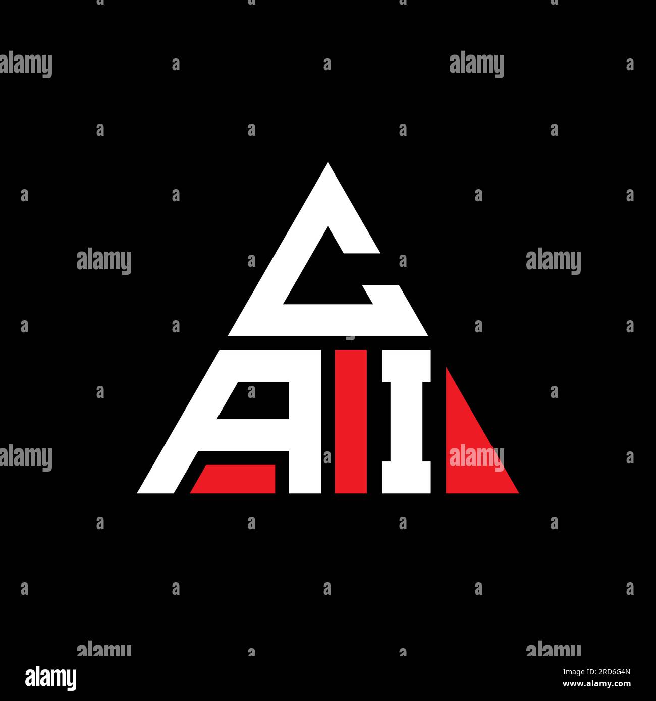 CAI triangle letter logo design with triangle shape. CAI triangle logo ...