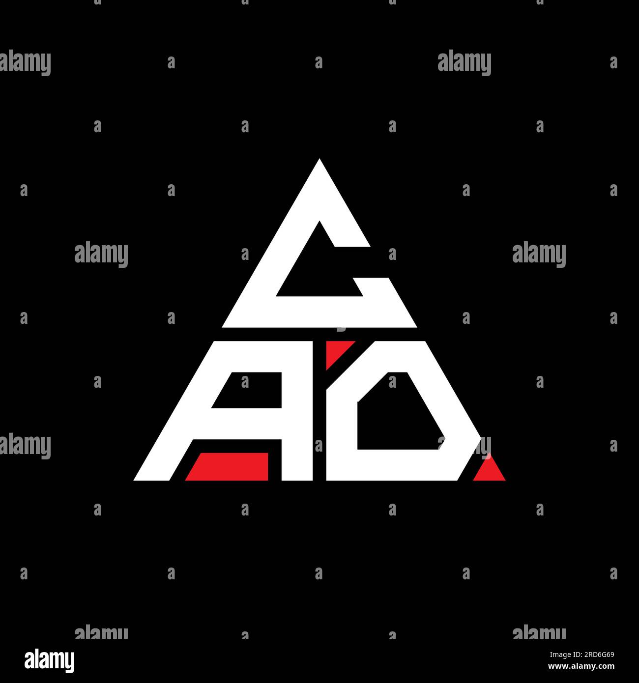 Cao Triangle Letter Logo Design With Triangle Shape Cao Triangle Logo