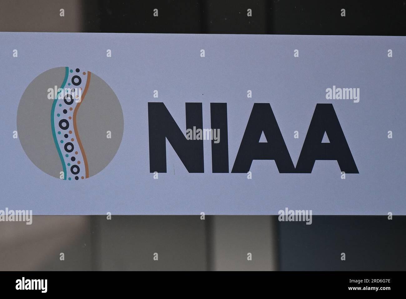 Canberra, Australia. 19th July, 2023. The logo of the National ...