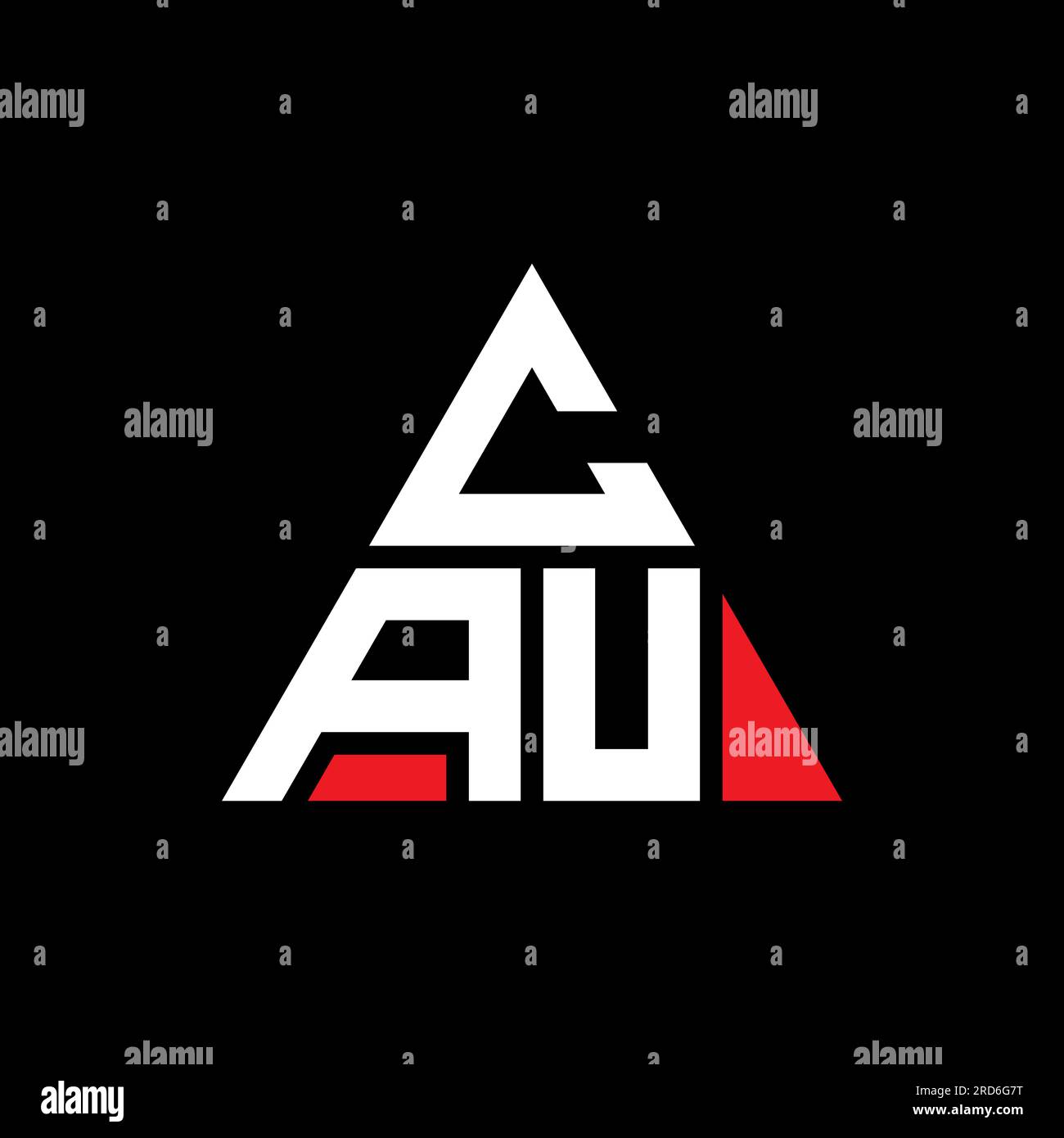 CAU triangle letter logo design with triangle shape. CAU triangle logo ...