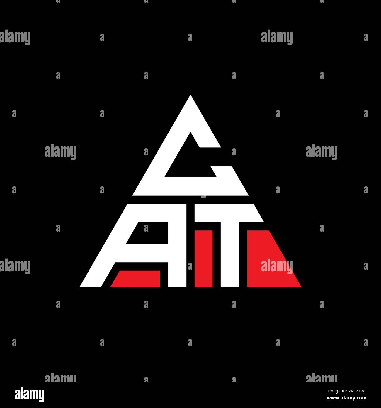 CAT triangle letter logo design with triangle shape. CAT triangle logo ...