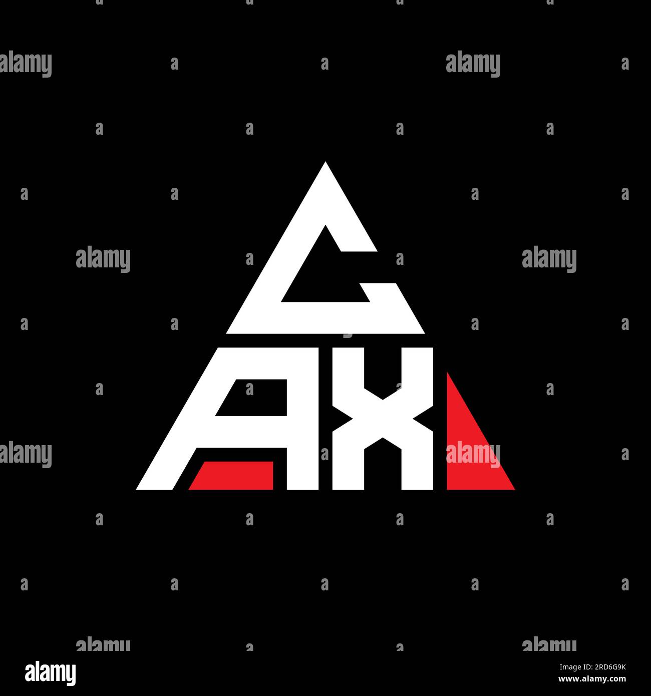 CAX triangle letter logo design with triangle shape. CAX triangle logo ...