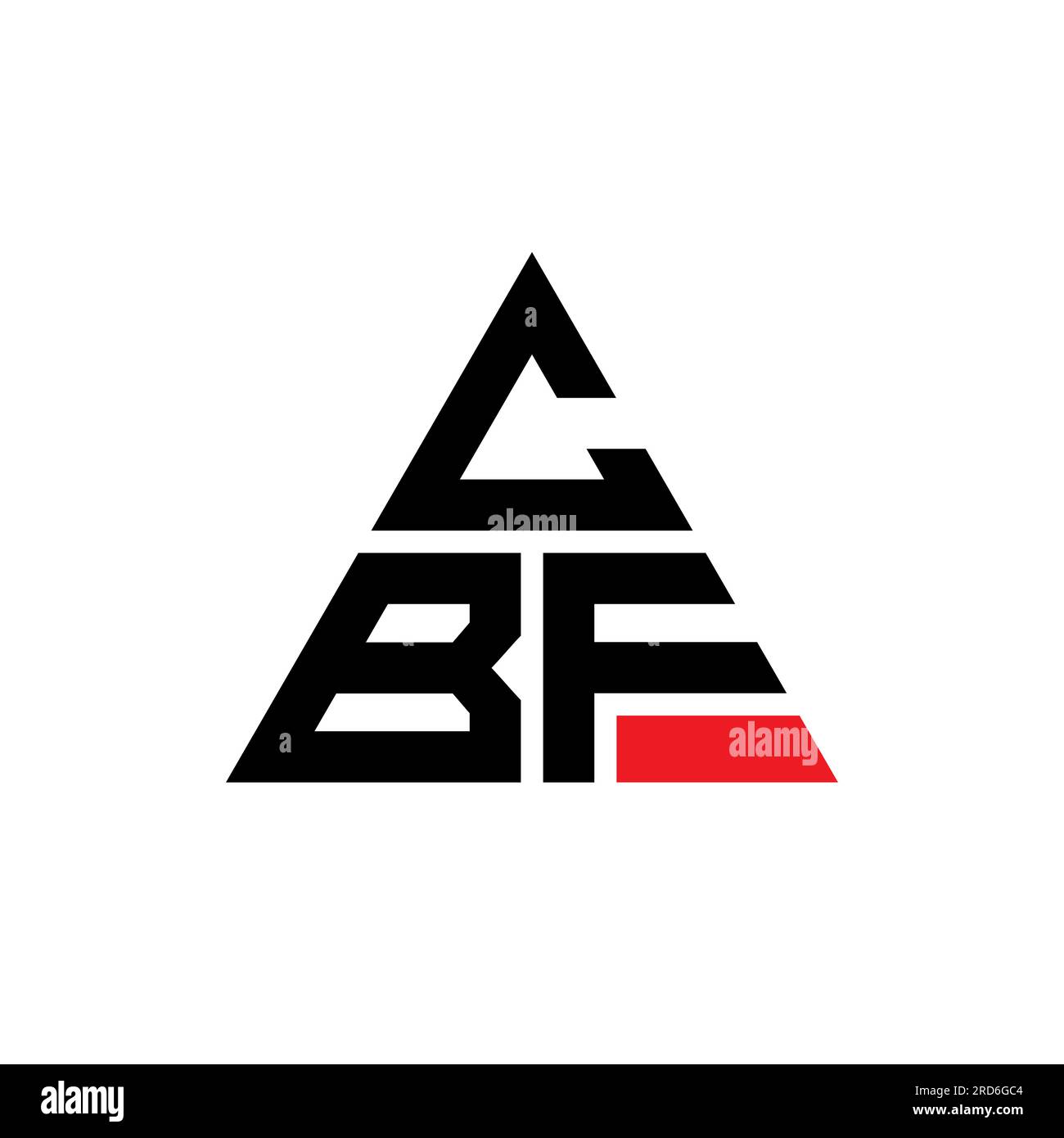 CBF triangle letter logo design with triangle shape. CBF triangle logo ...