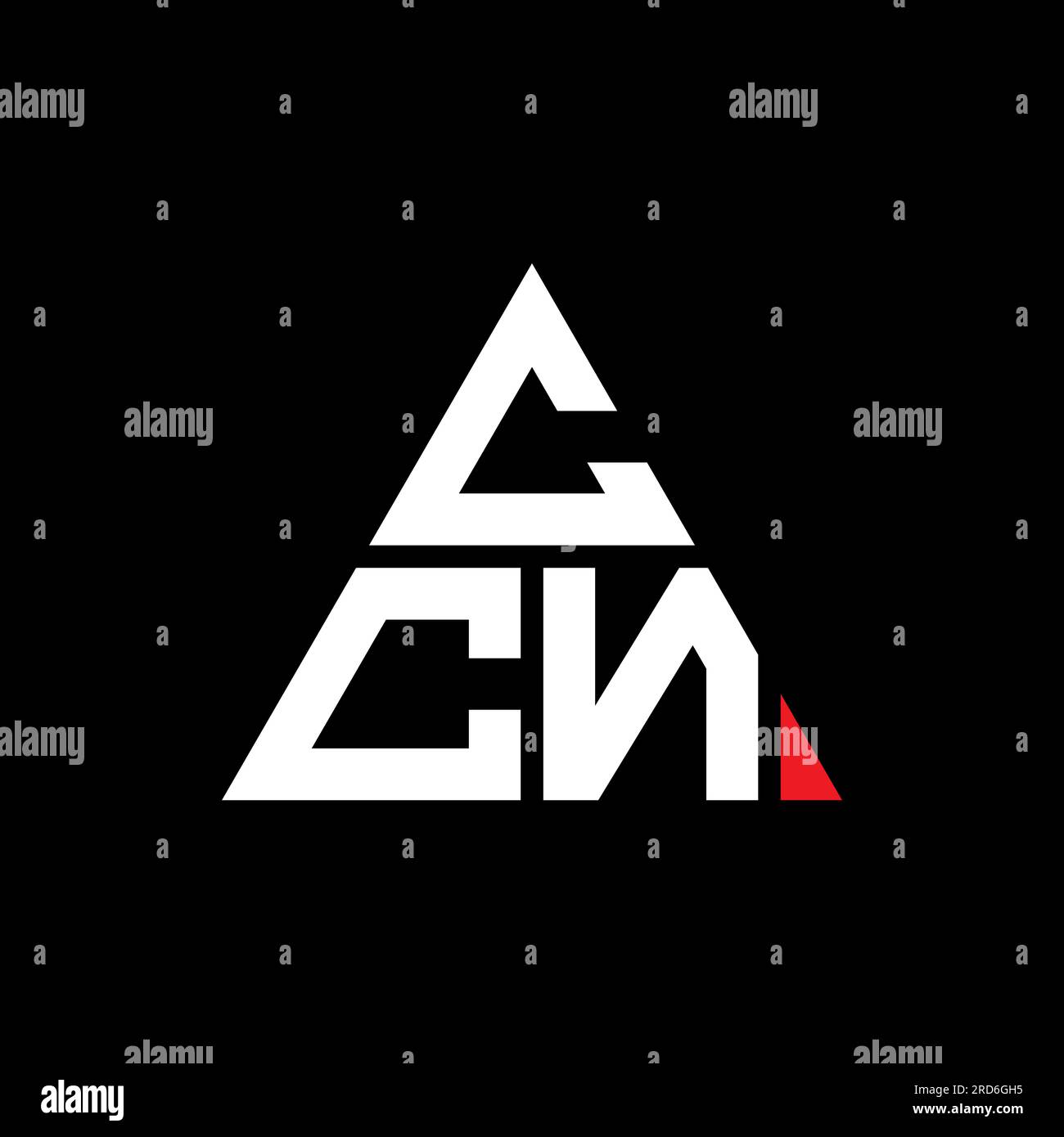 Ccn Triangle Letter Logo Design With Triangle Shape Ccn Triangle Logo