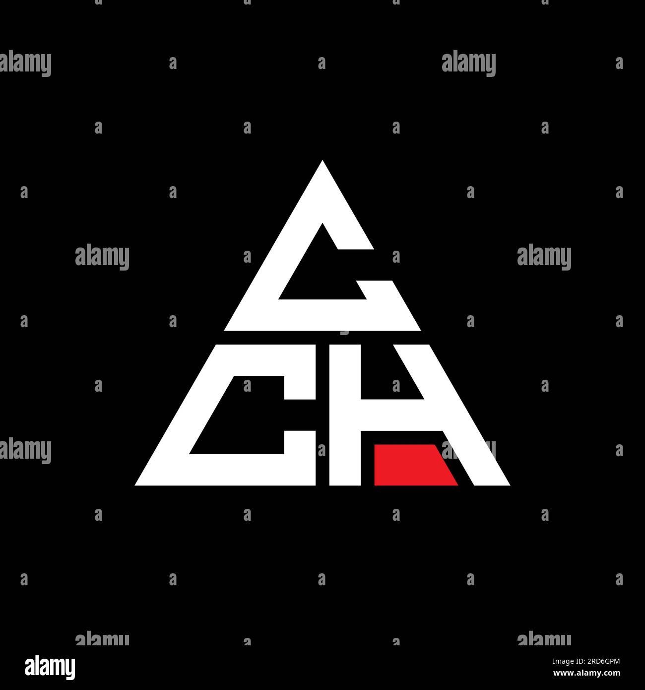 CCH triangle letter logo design with triangle shape. CCH triangle logo ...