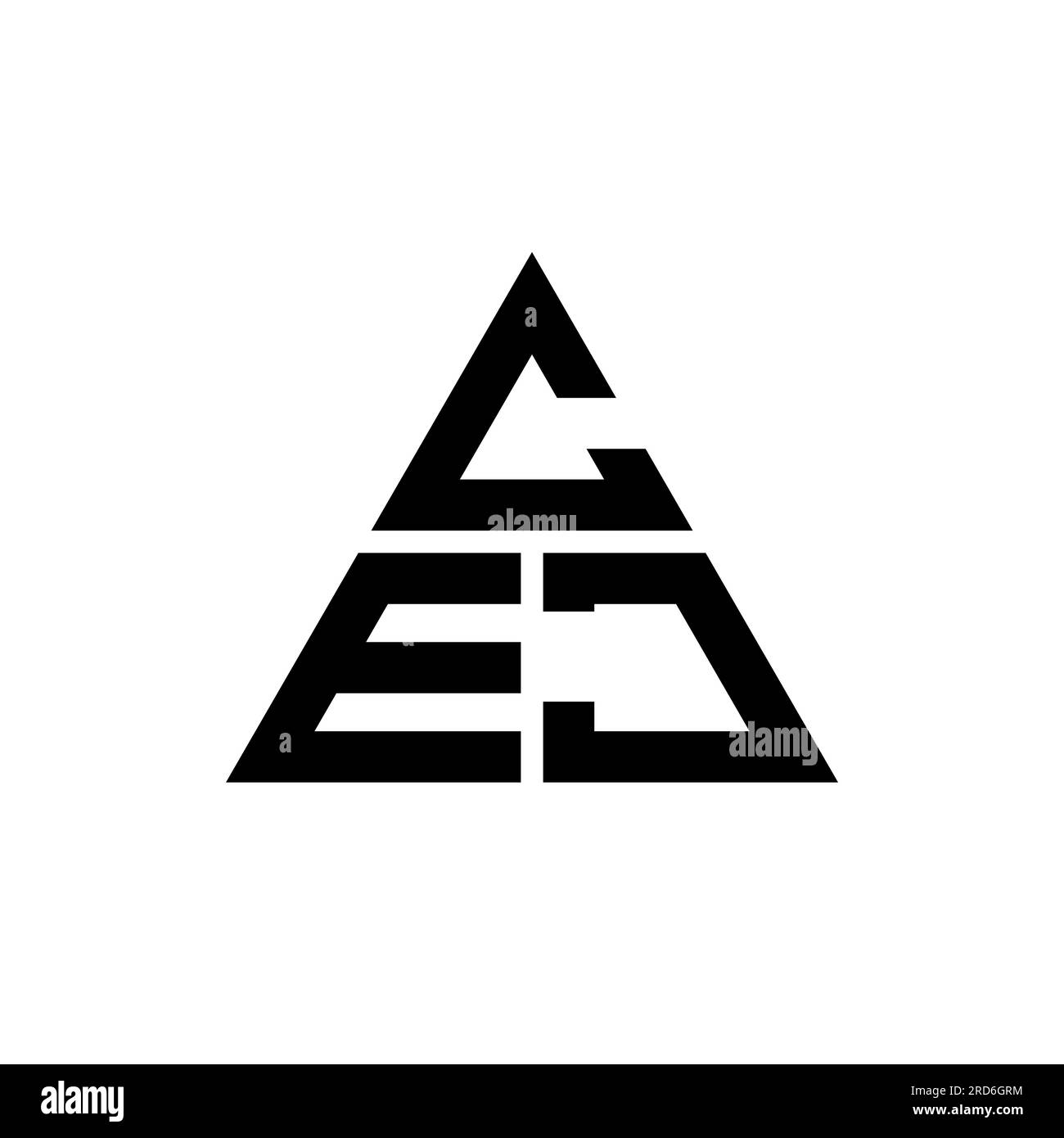 CEJ triangle letter logo design with triangle shape. CEJ triangle logo ...