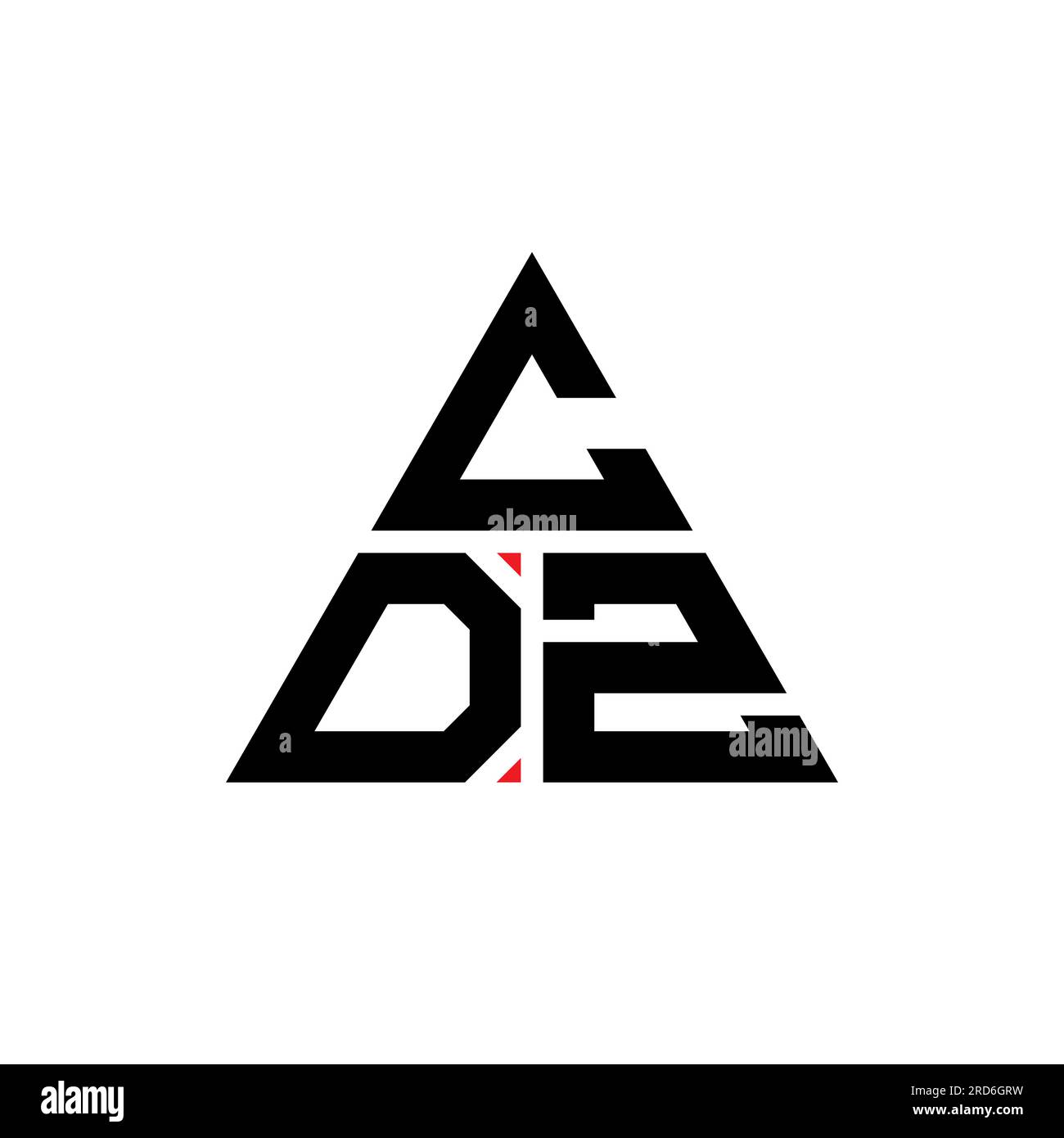 CDZ triangle letter logo design with triangle shape. CDZ triangle logo ...