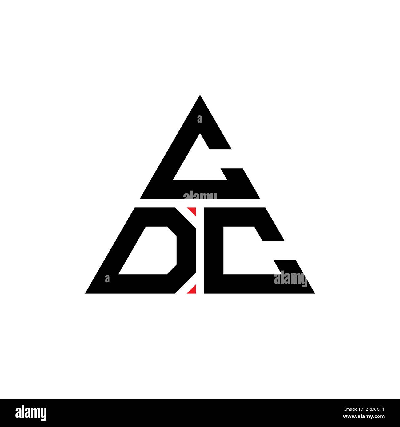 CDC triangle letter logo design with triangle shape. CDC triangle logo ...