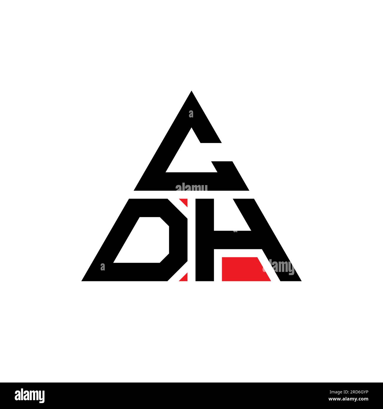 CDH triangle letter logo design with triangle shape. CDH triangle logo ...