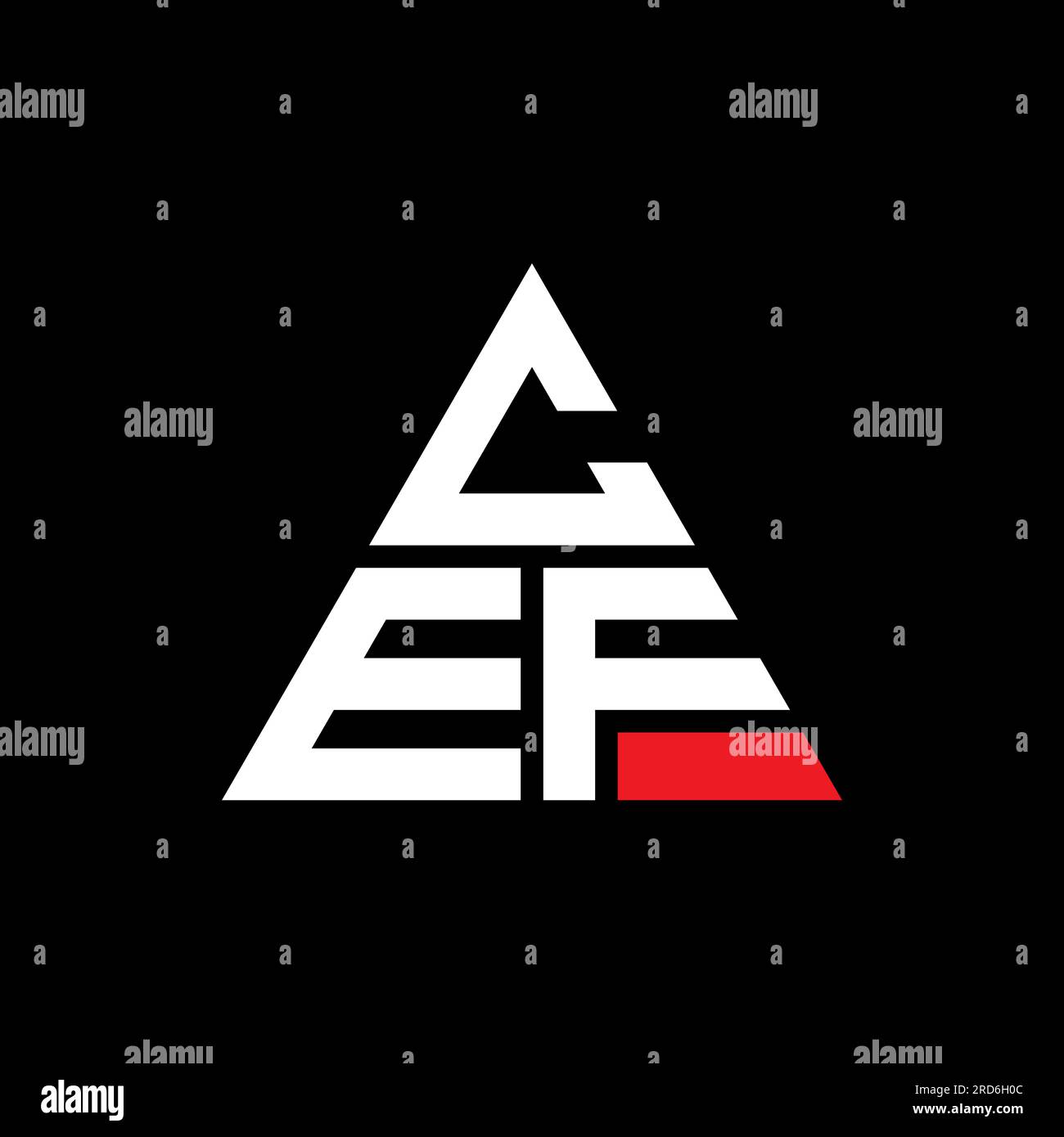 CEF triangle letter logo design with triangle shape. CEF triangle logo ...