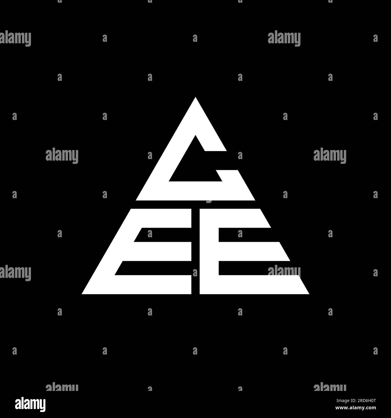 CEE triangle letter logo design with triangle shape. CEE triangle logo ...