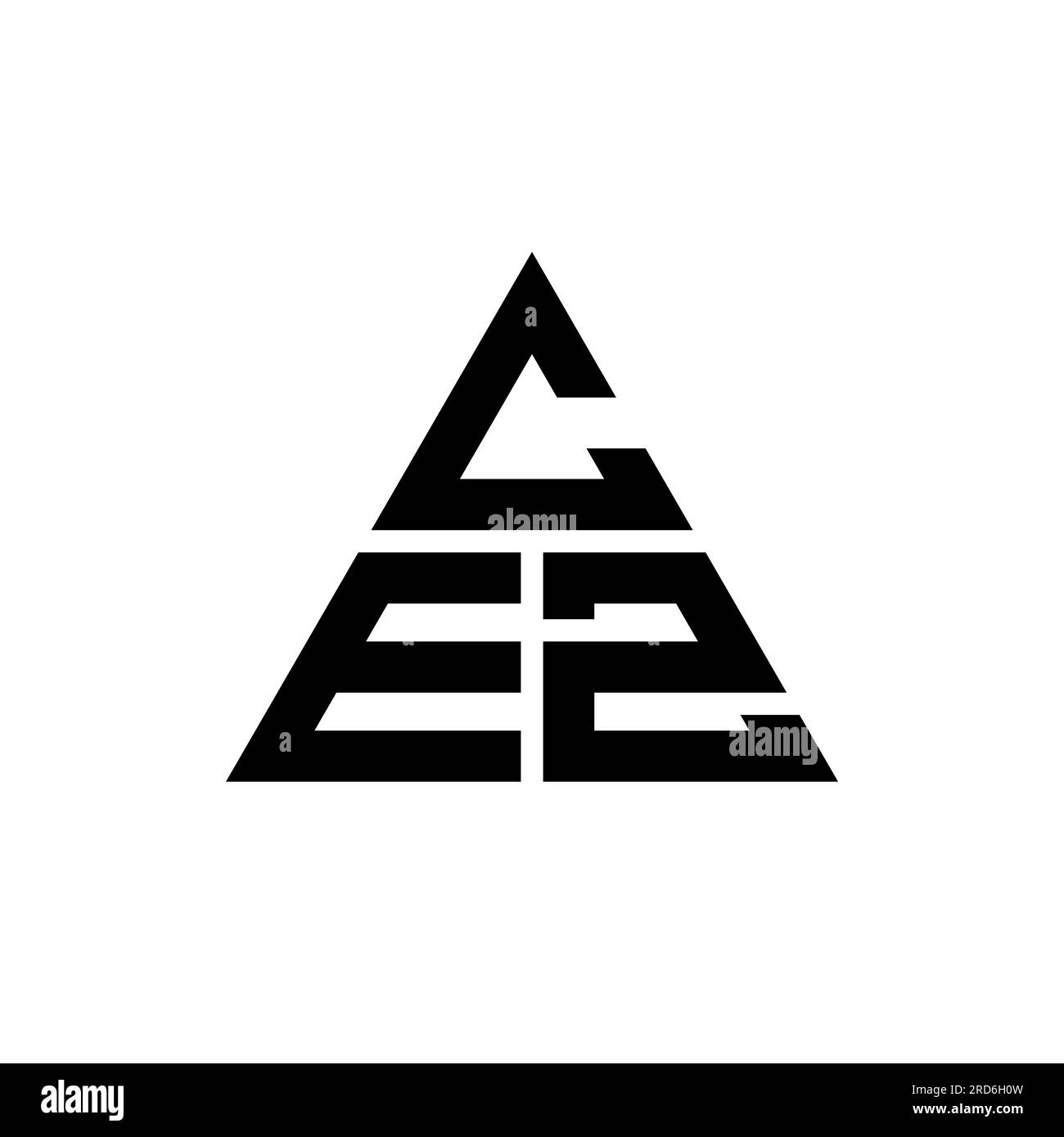 CEZ triangle letter logo design with triangle shape. CEZ triangle logo ...