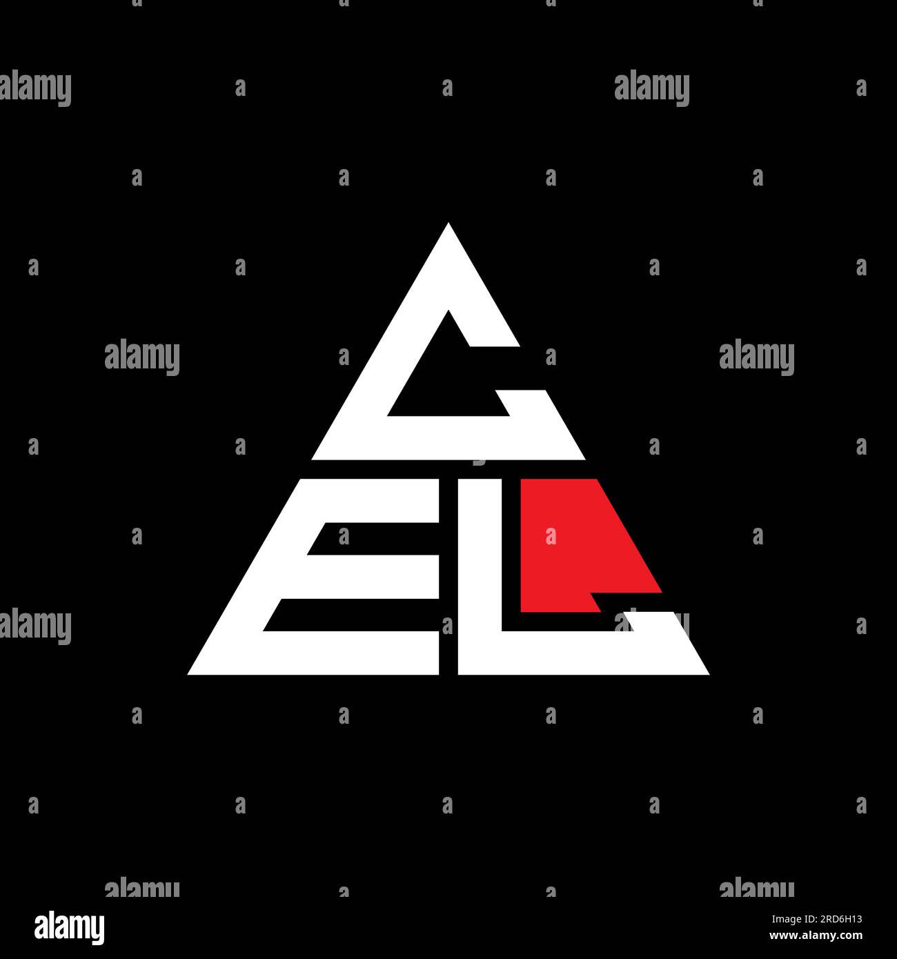 CEL triangle letter logo design with triangle shape. CEL triangle logo ...