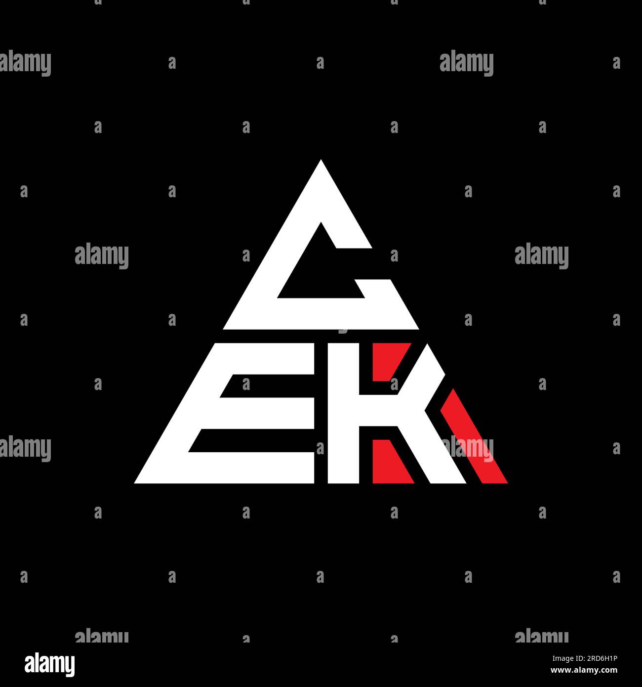 CEK triangle letter logo design with triangle shape. CEK triangle logo ...
