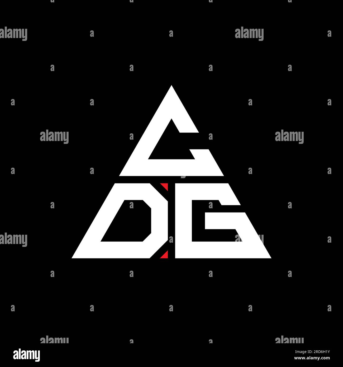 CDG triangle letter logo design with triangle shape. CDG triangle logo ...