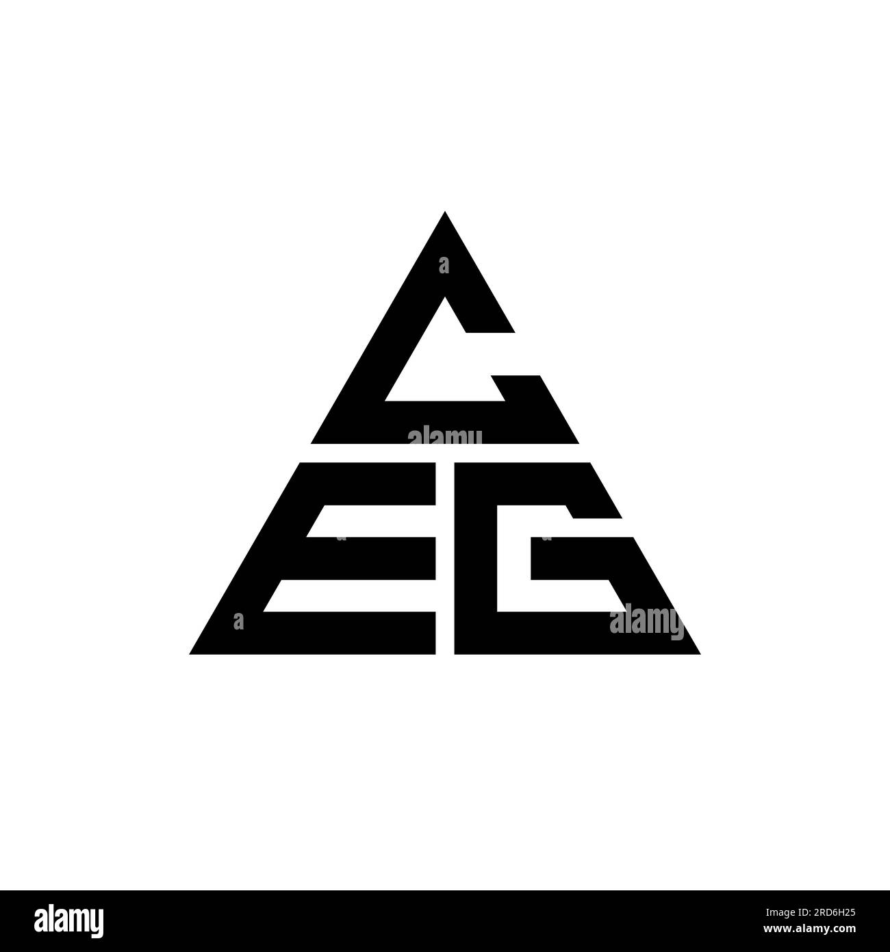 CEG triangle letter logo design with triangle shape. CEG triangle logo ...