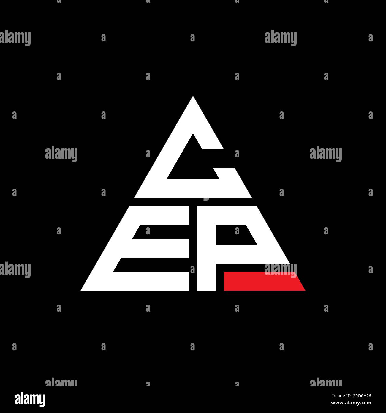 CEP triangle letter logo design with triangle shape. CEP triangle logo ...