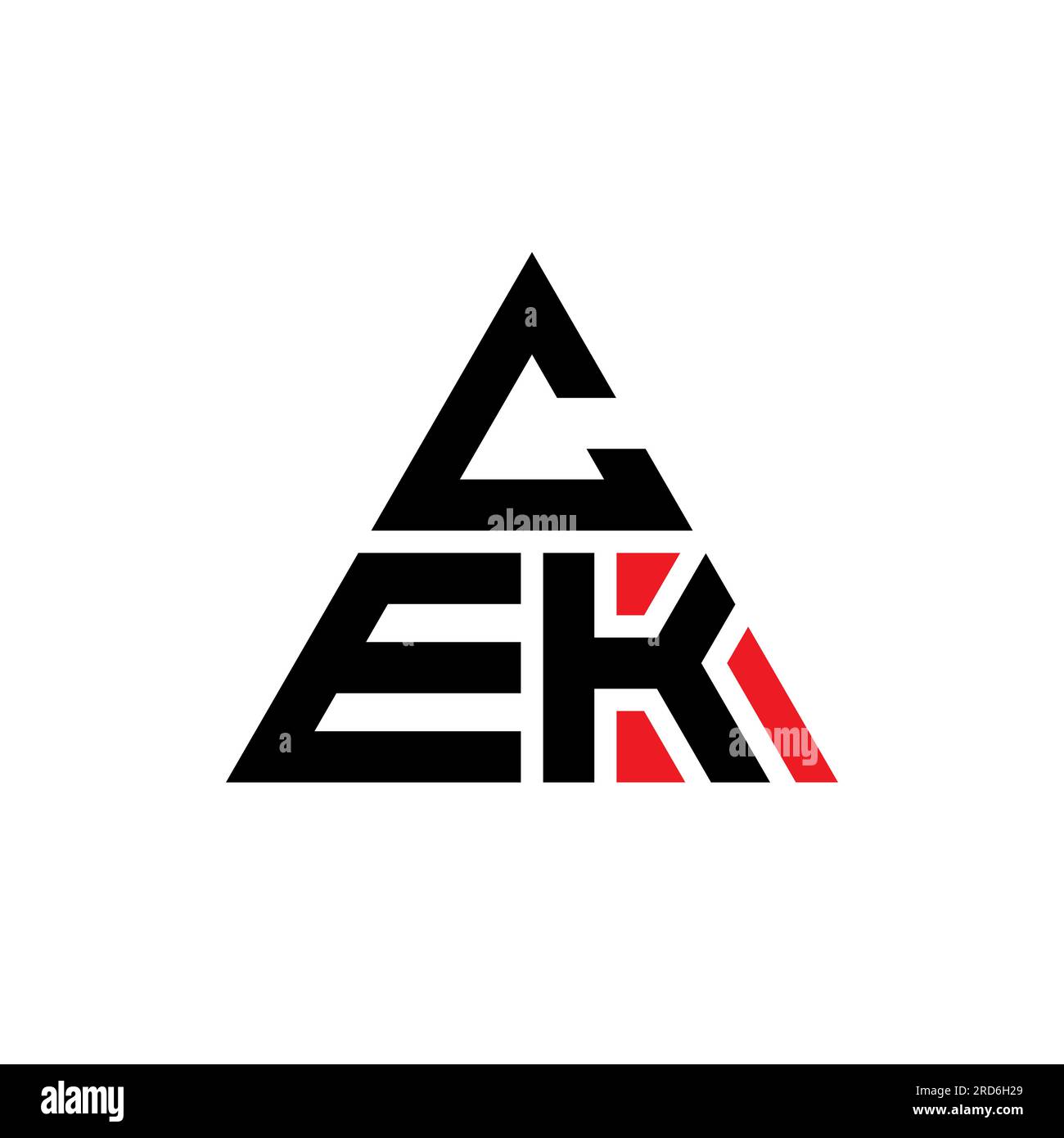 CEK triangle letter logo design with triangle shape. CEK triangle logo ...