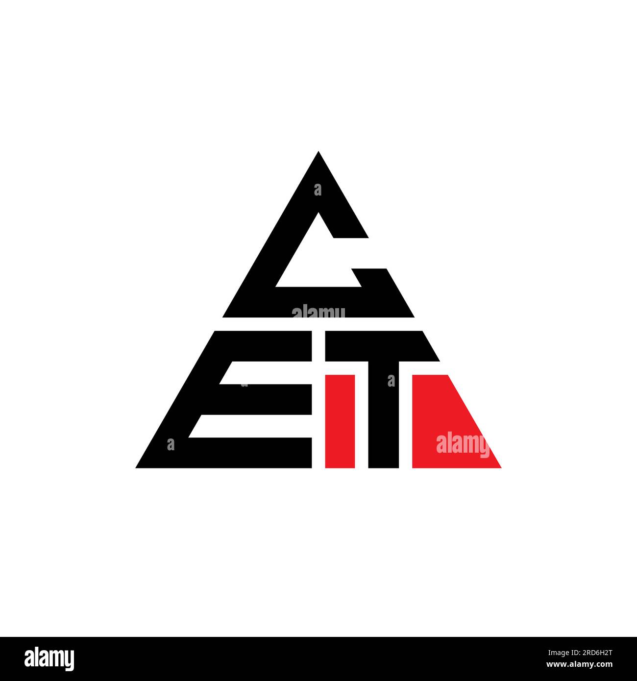 CET triangle letter logo design with triangle shape. CET triangle logo ...