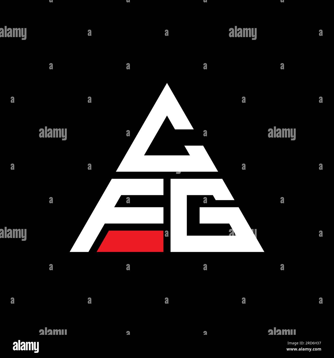 CFG triangle letter logo design with triangle shape. CFG triangle logo ...