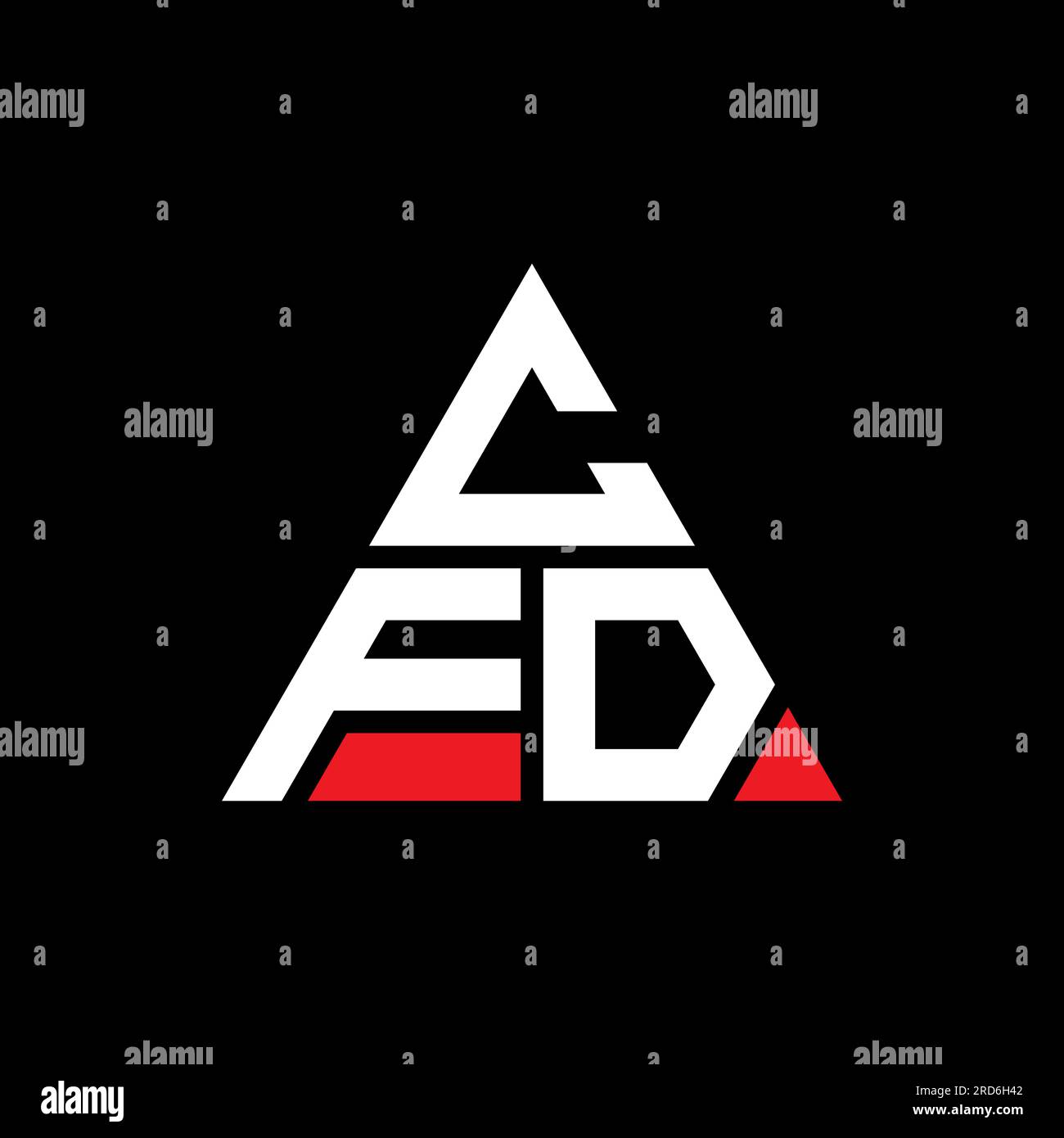 CFD triangle letter logo design with triangle shape. CFD triangle logo ...