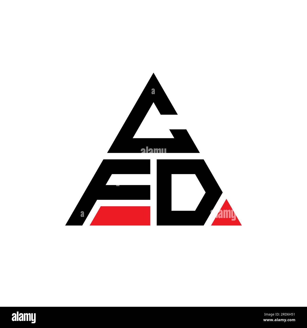 CFD triangle letter logo design with triangle shape. CFD triangle logo ...