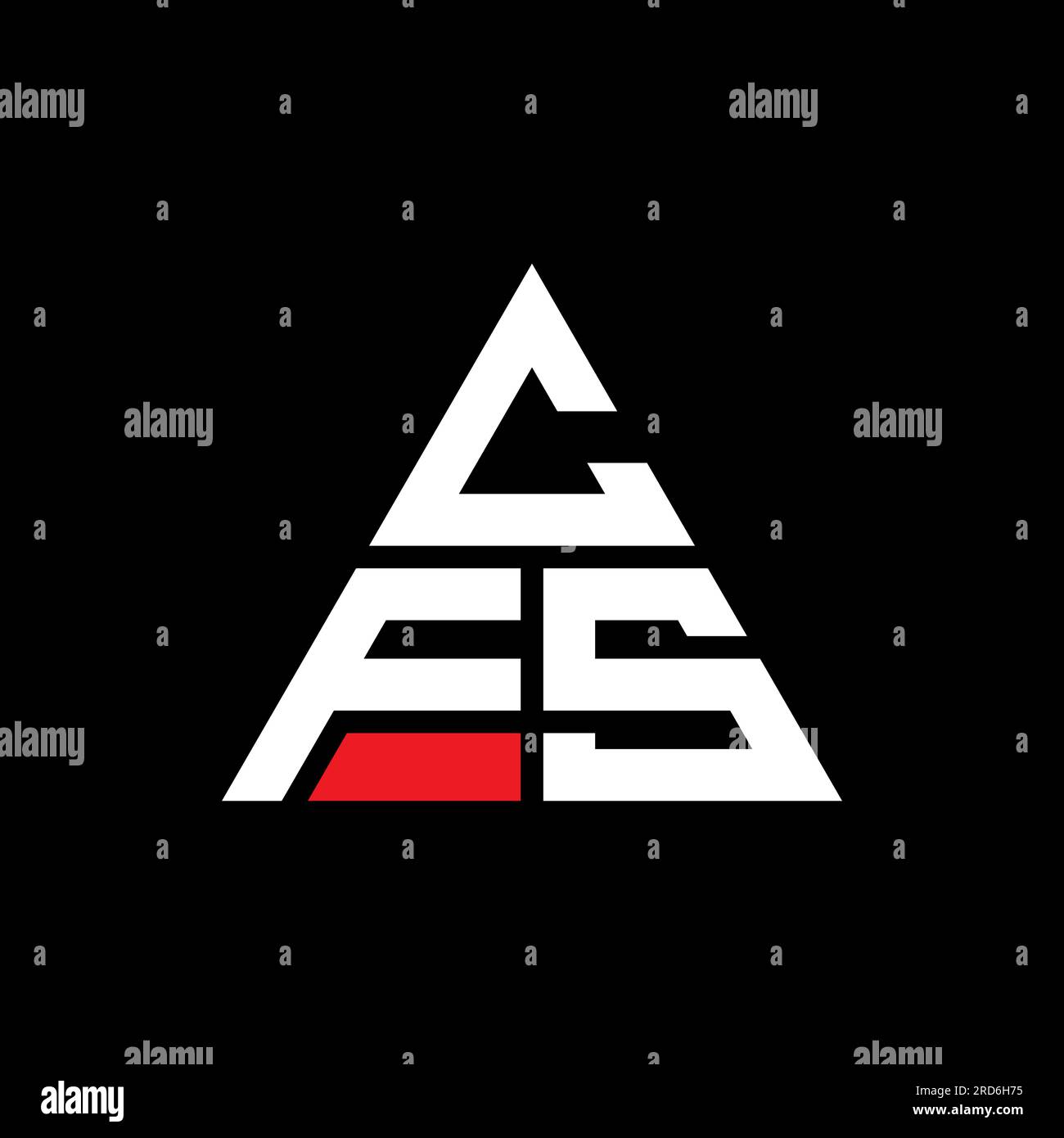 CFS triangle letter logo design with triangle shape. CFS triangle logo ...