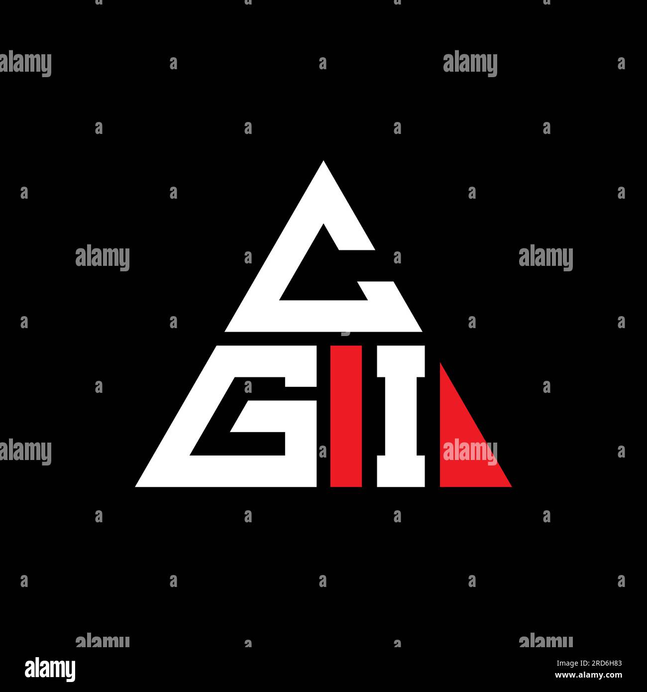 CGI triangle letter logo design with triangle shape. CGI triangle logo ...