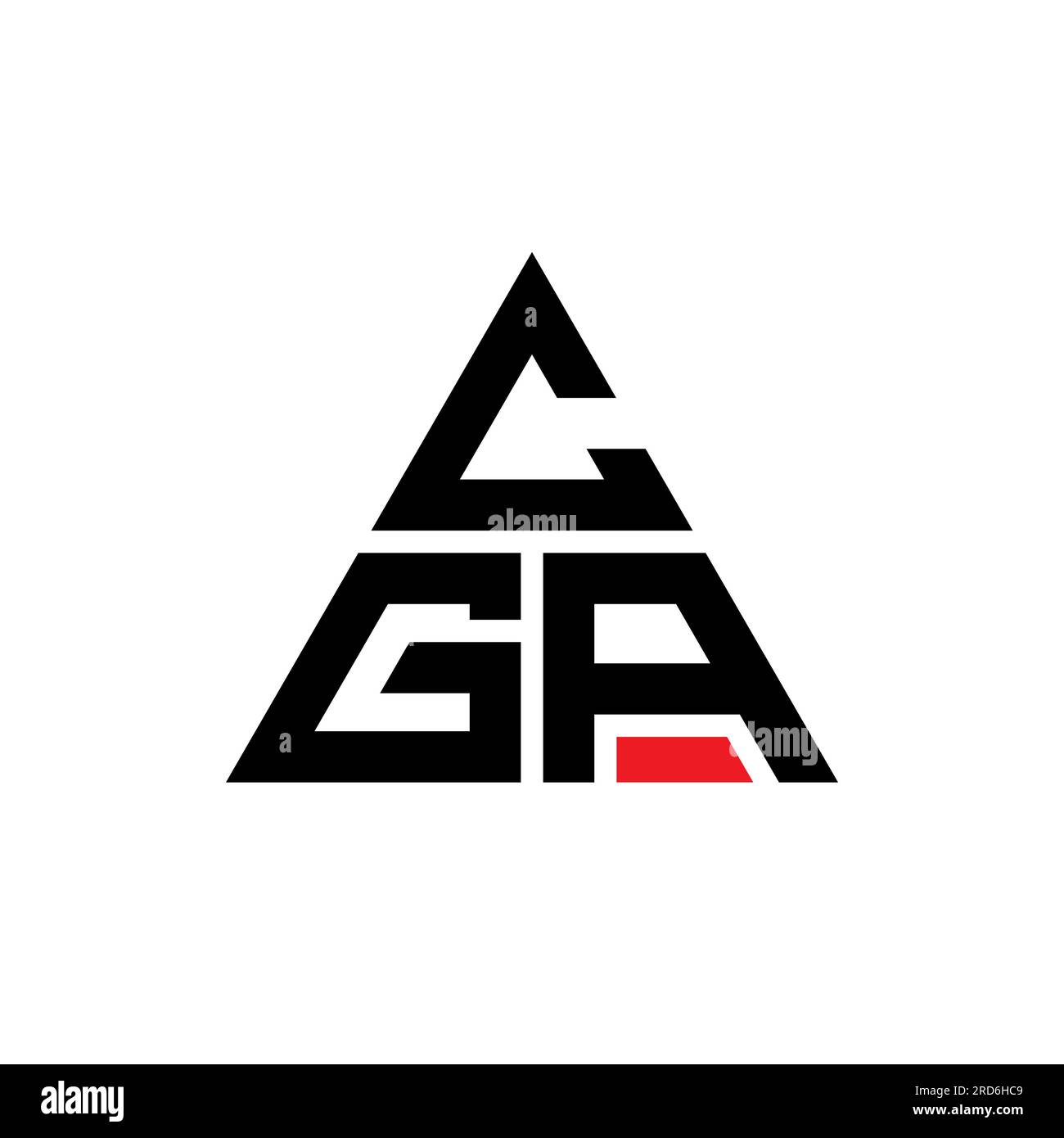 CGA triangle letter logo design with triangle shape. CGA triangle logo ...
