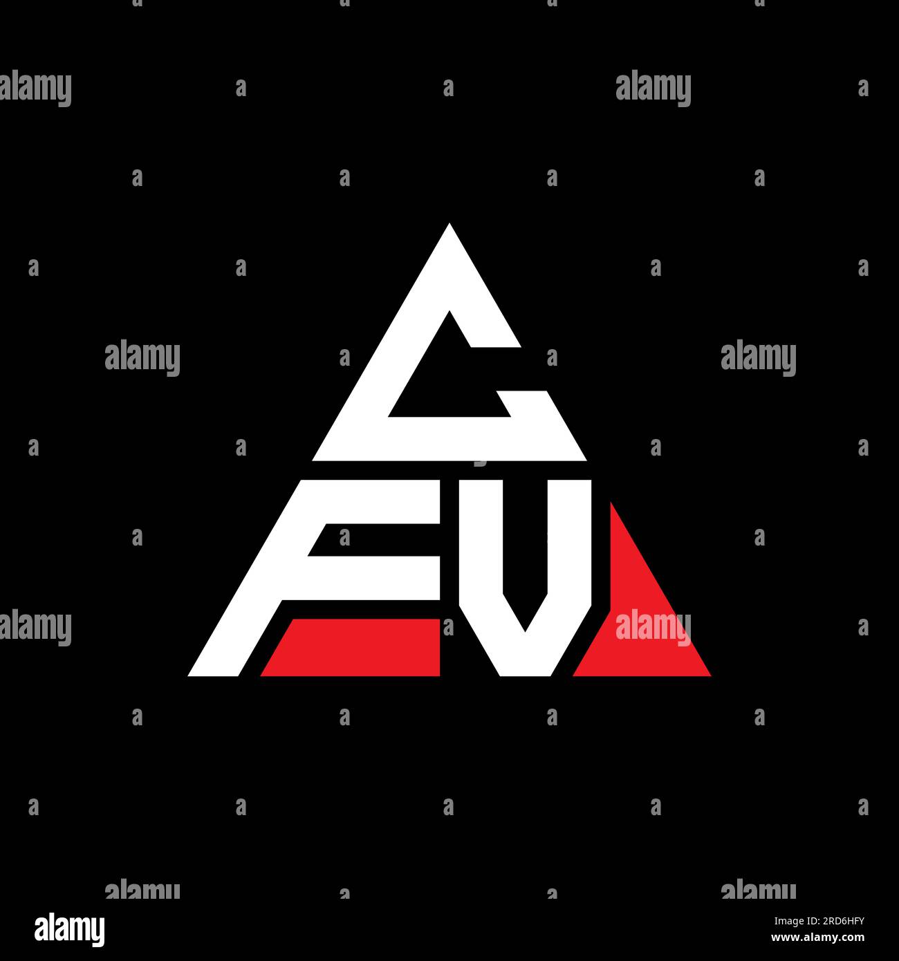 CFV triangle letter logo design with triangle shape. CFV triangle logo ...