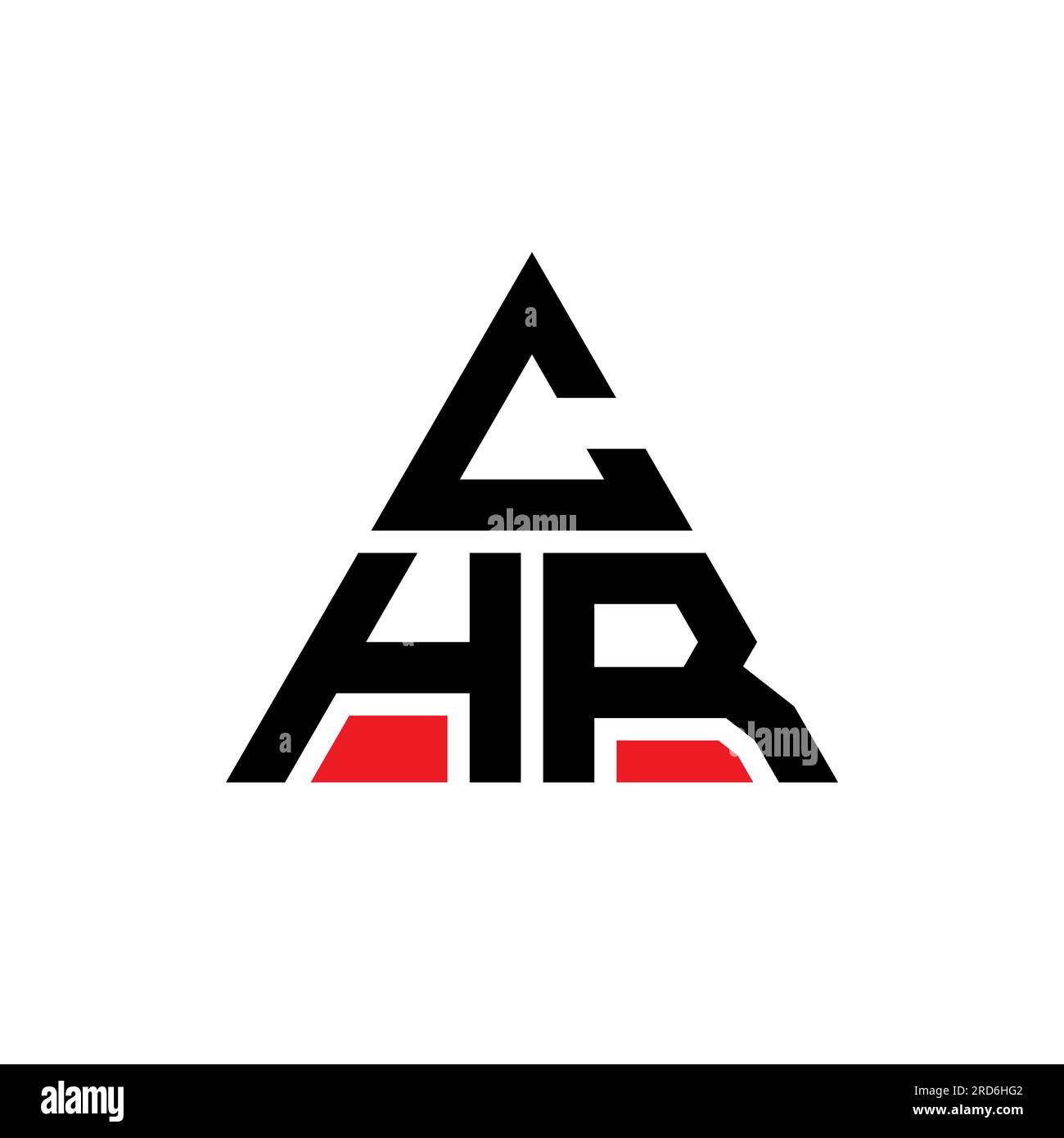 CHR triangle letter logo design with triangle shape. CHR triangle logo ...