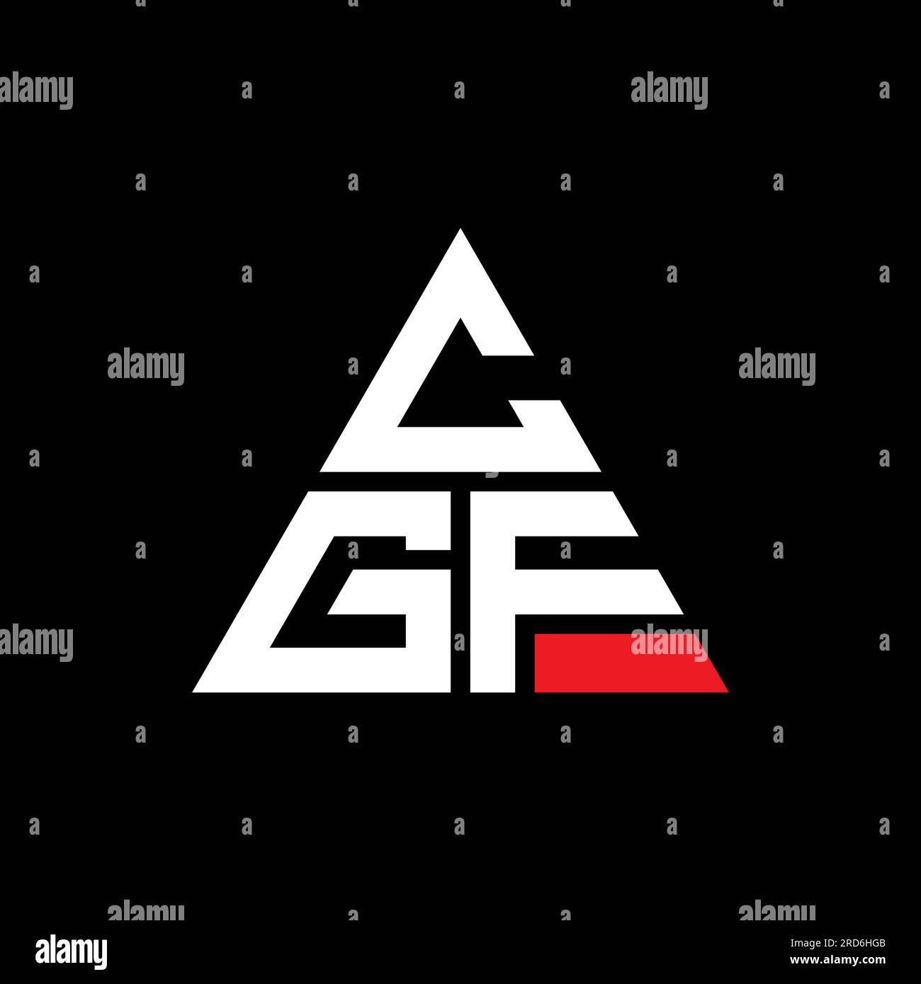 CGF triangle letter logo design with triangle shape. CGF triangle logo ...