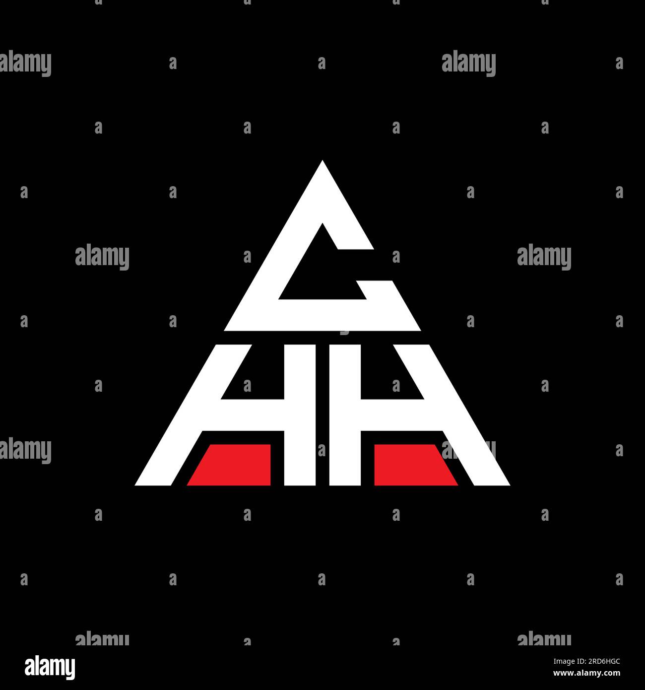 CHH triangle letter logo design with triangle shape. CHH triangle logo ...