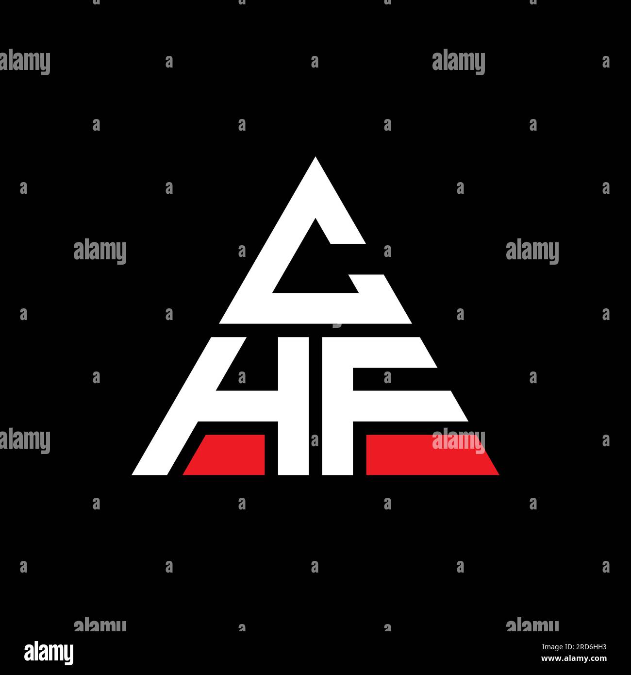 CHF triangle letter logo design with triangle shape. CHF triangle logo ...