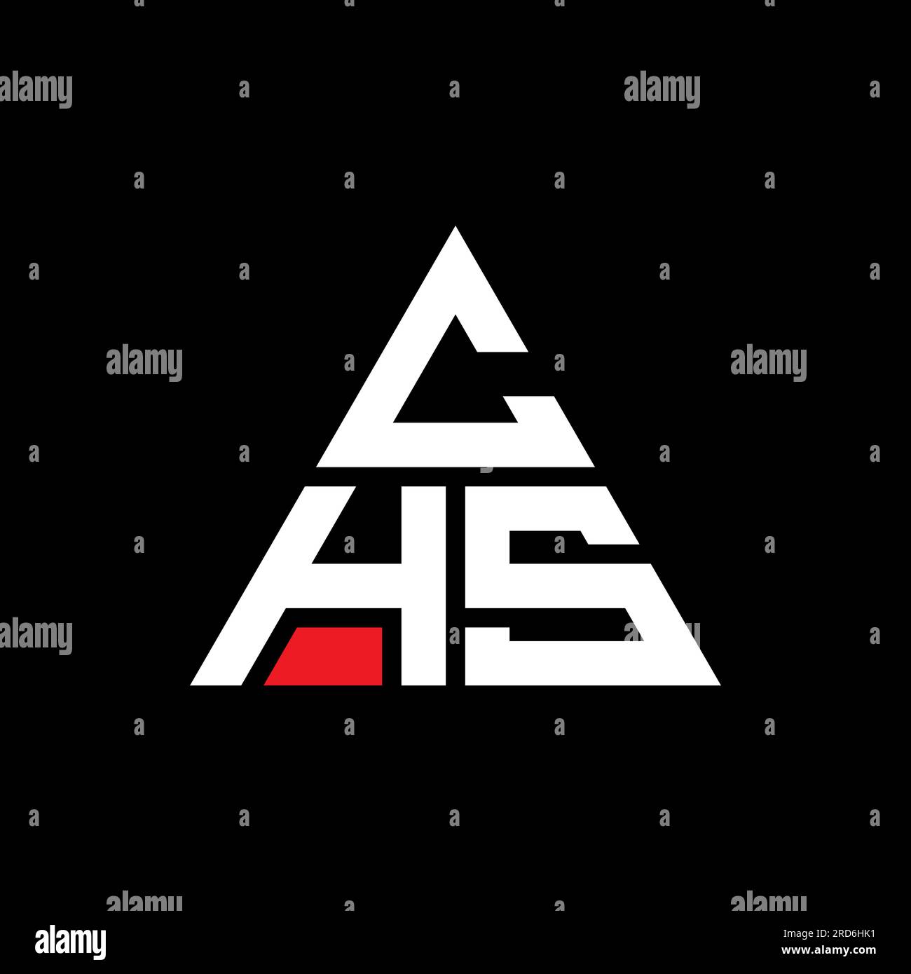 CHS triangle letter logo design with triangle shape. CHS triangle logo ...